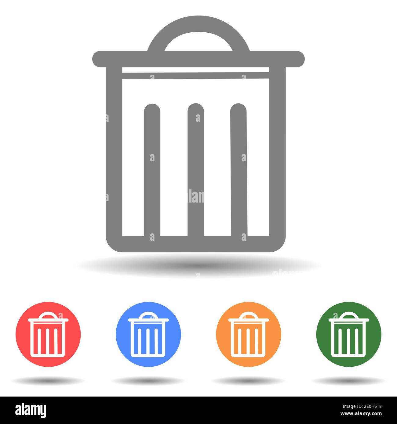 Trash icon simple style Stock Vector Images - Alamy