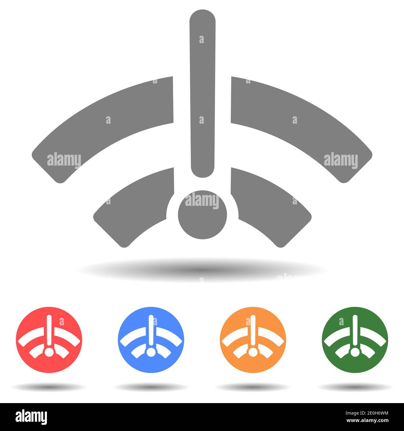 WiFi sign with exclamation, Wifi network is not available vector Stock ...