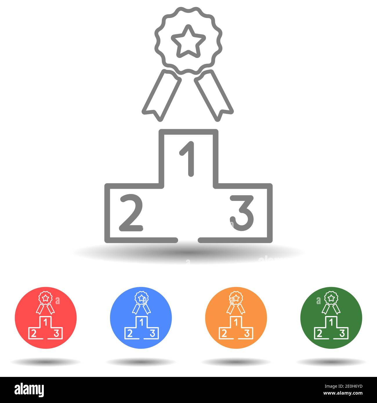 Podium three rank places, winners podium vector icon Stock Vector Image ...