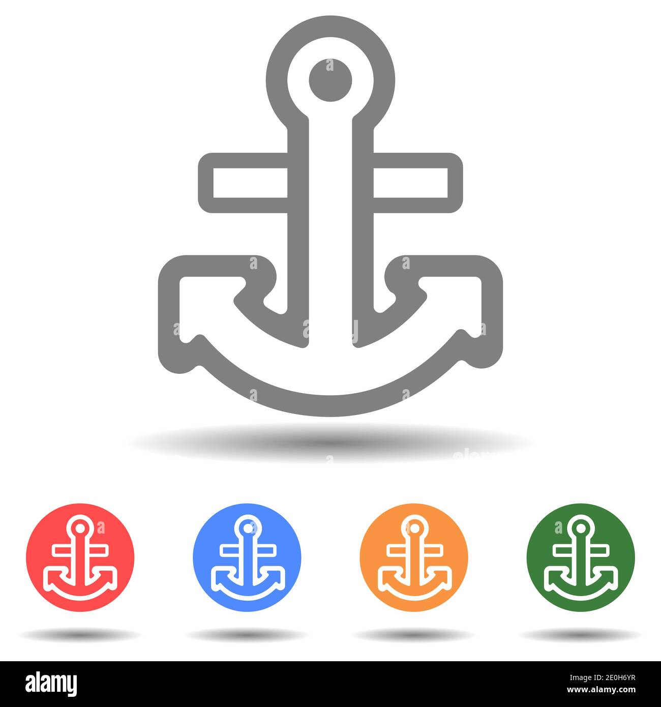 Anchor vector icon in flat style Stock Vector Image & Art - Alamy