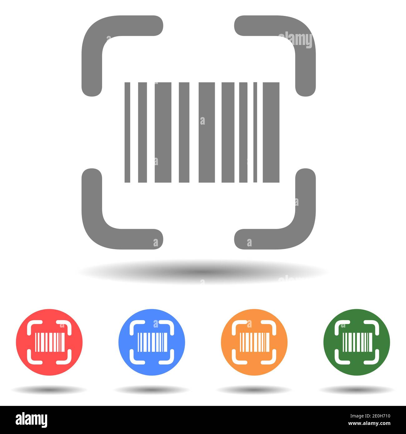 Barcode flat icon simple Stock Vector Images - Alamy