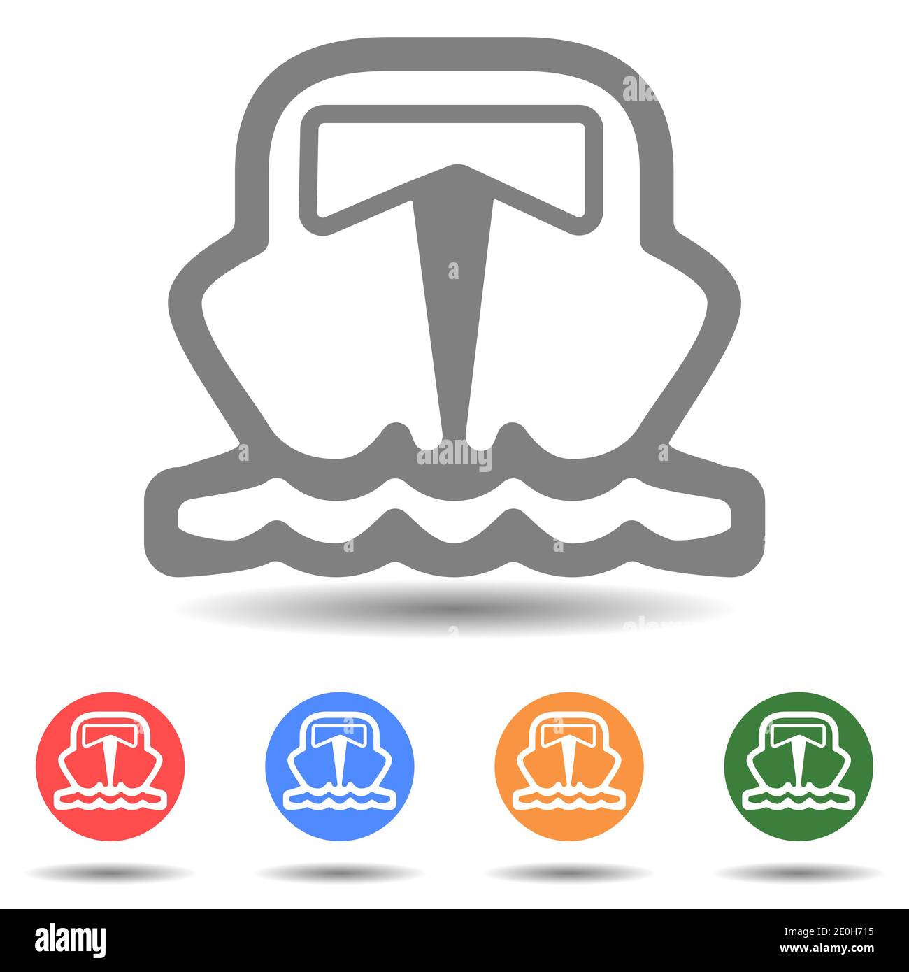 Loading boat vector icon Cut Out Stock Images & Pictures - Alamy