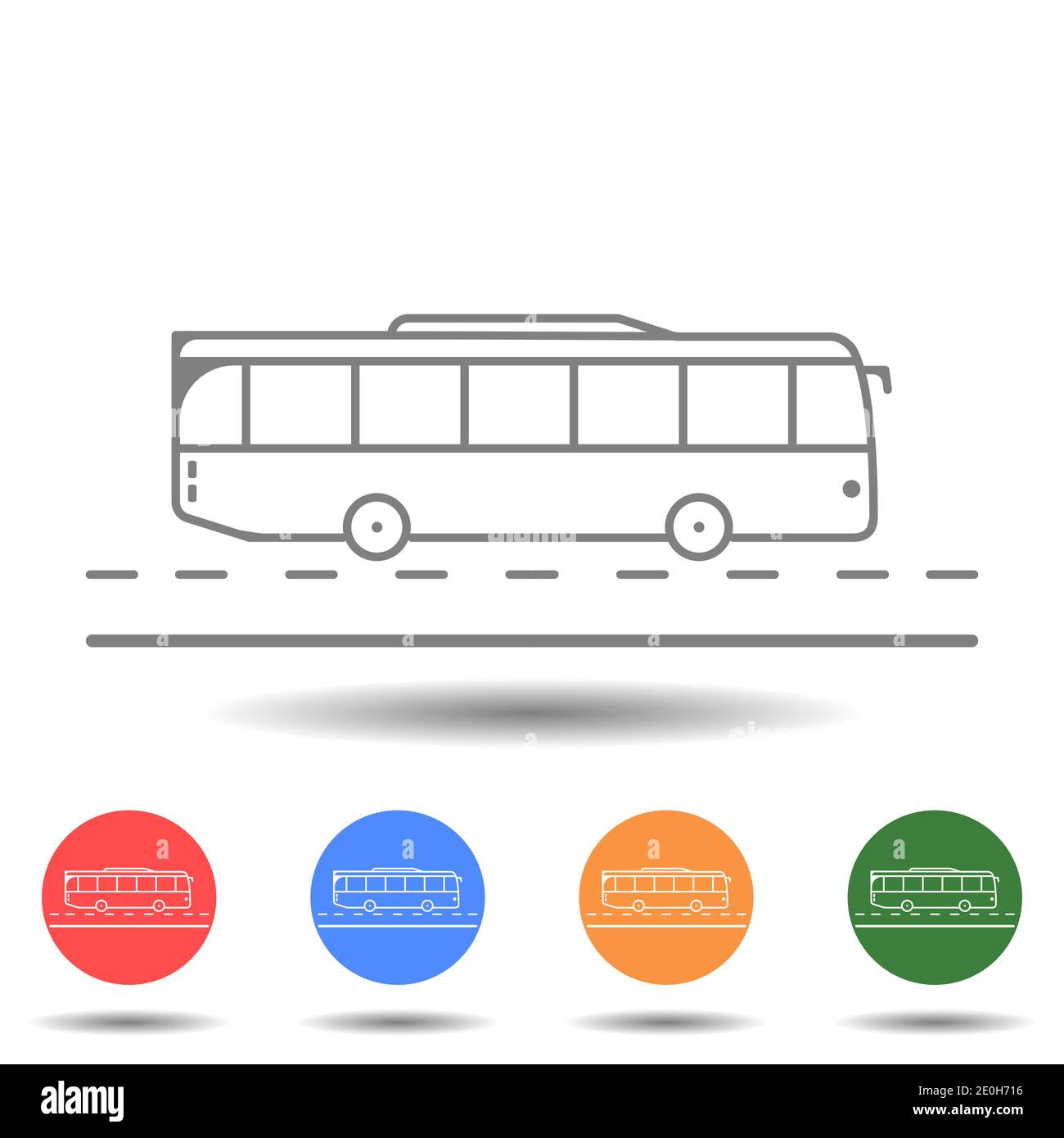 Bus on road simple style vector icon Stock Vector Image & Art - Alamy