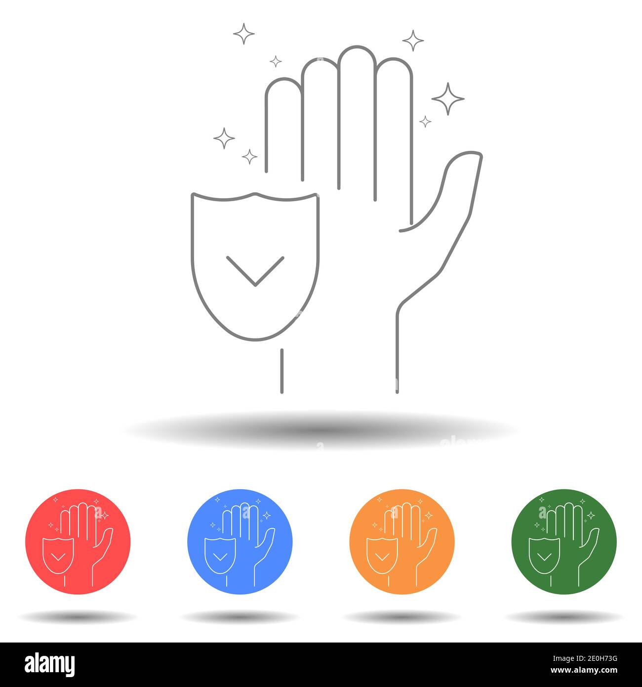 Clean protected hand icon vector isolated Stock Vector Image & Art - Alamy