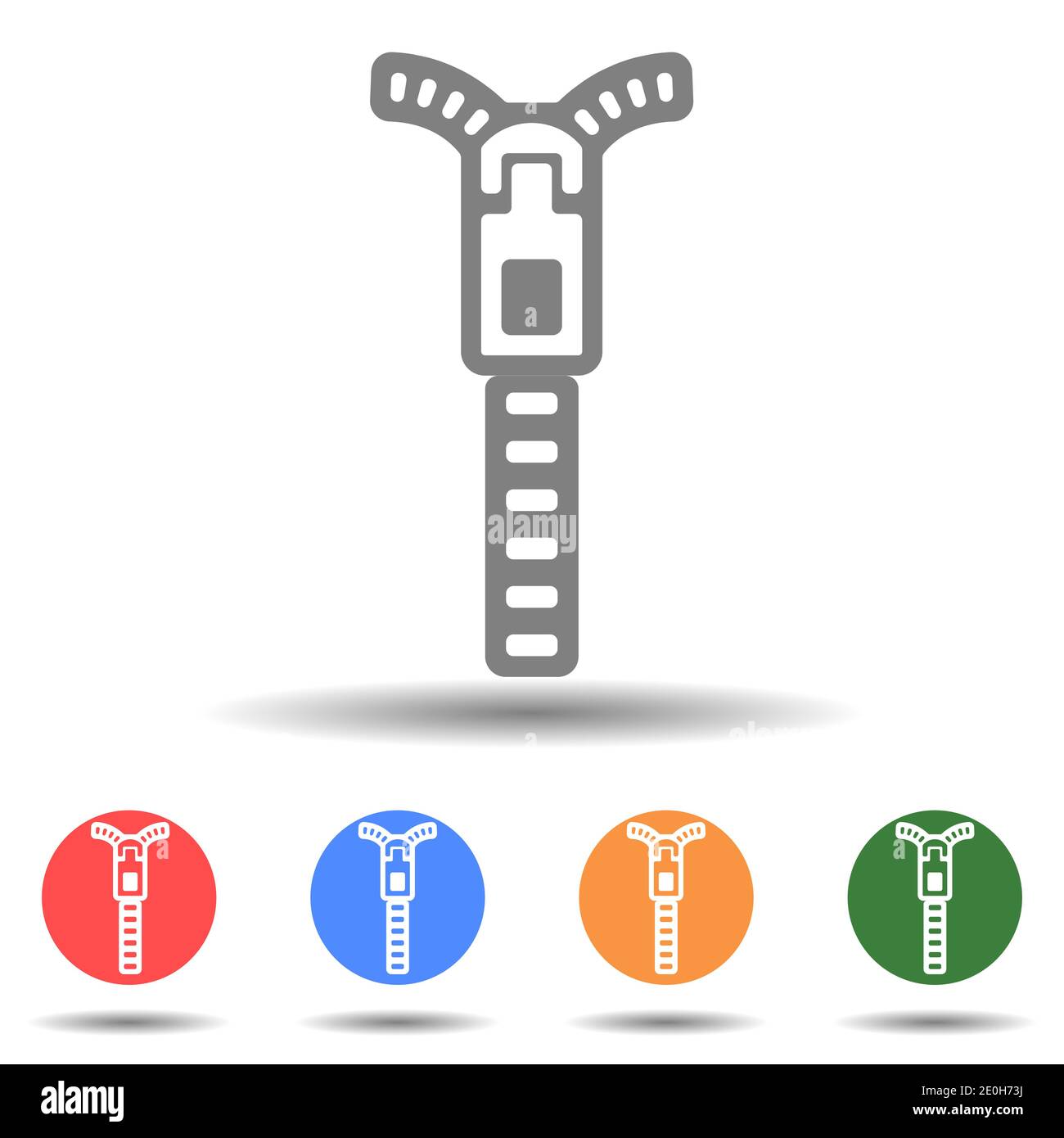 Metal open zipper vector icon isolated Stock Vector Image & Art - Alamy