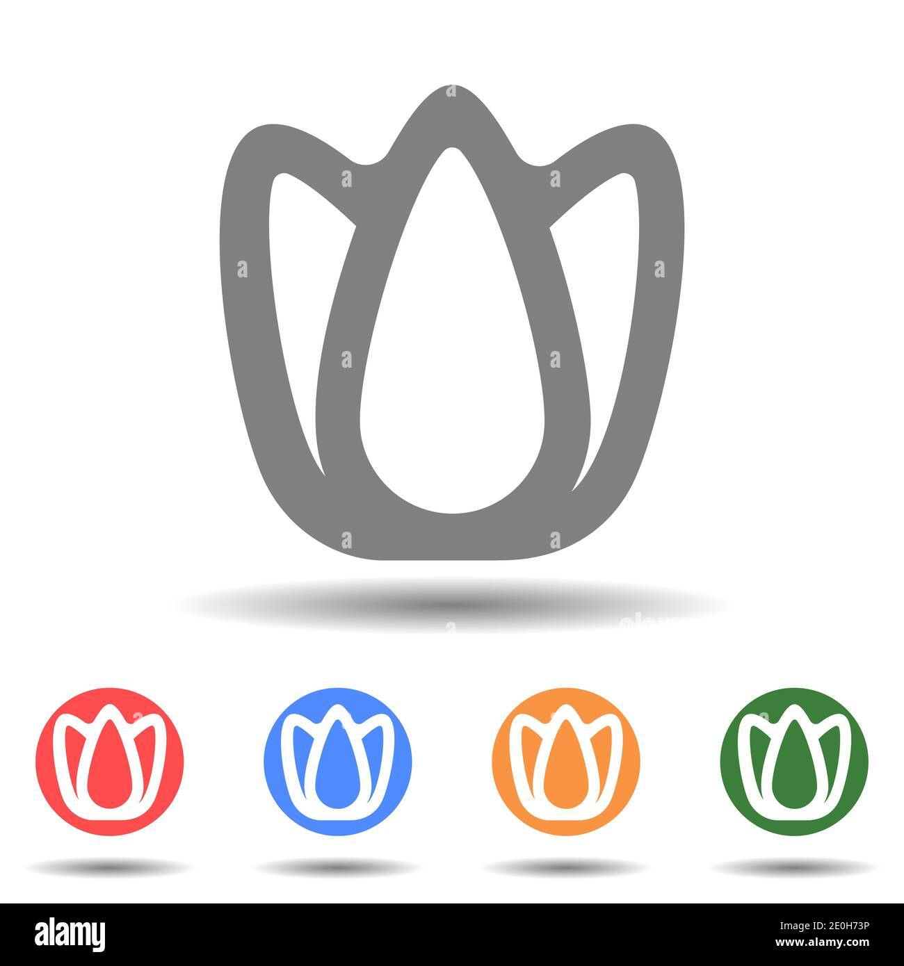 Close flower leaf icon vector isolated Stock Vector Image & Art - Alamy