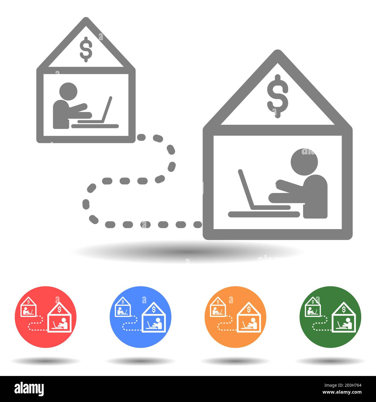 Work from home vector icon in simple style Stock Vector Image & Art - Alamy