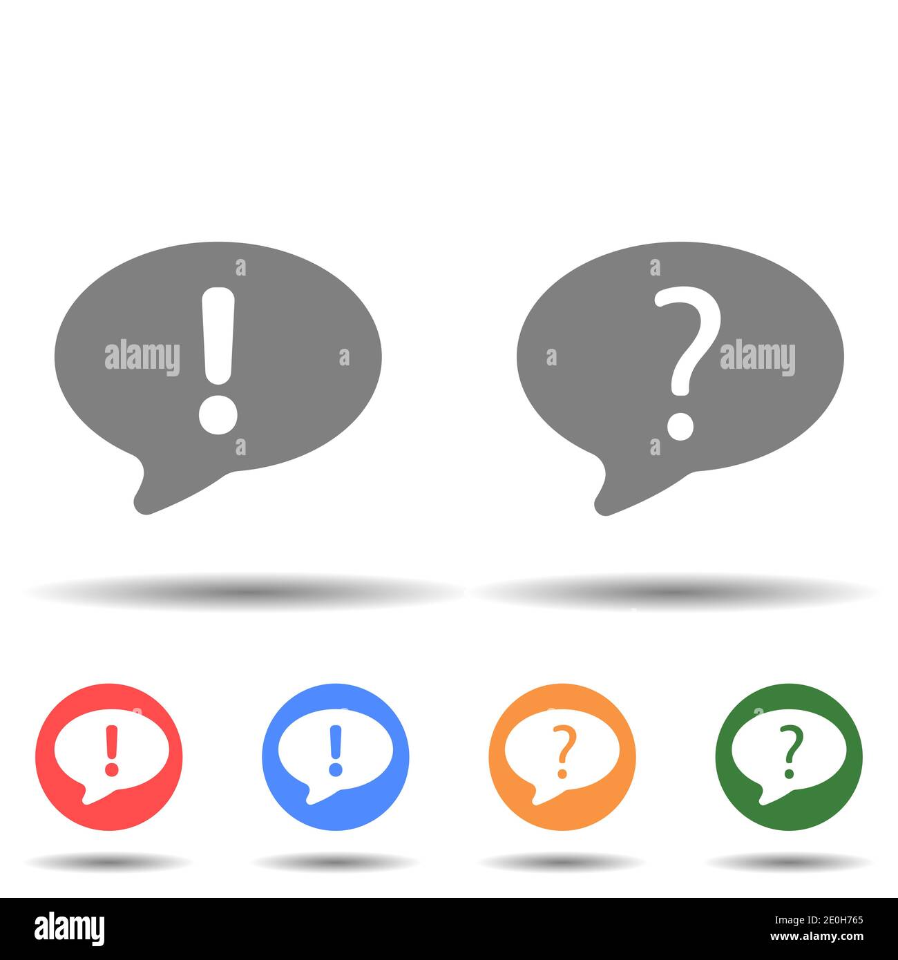 Dialogue exclamation and question icon vector Stock Vector Image & Art ...