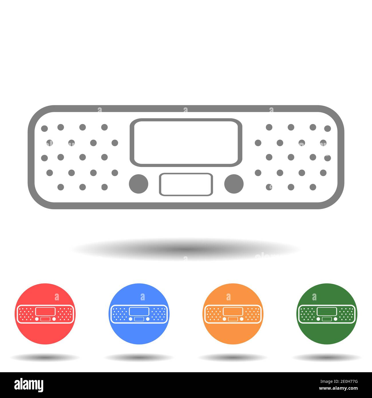 TV audio player vector icon Stock Vector Image & Art - Alamy