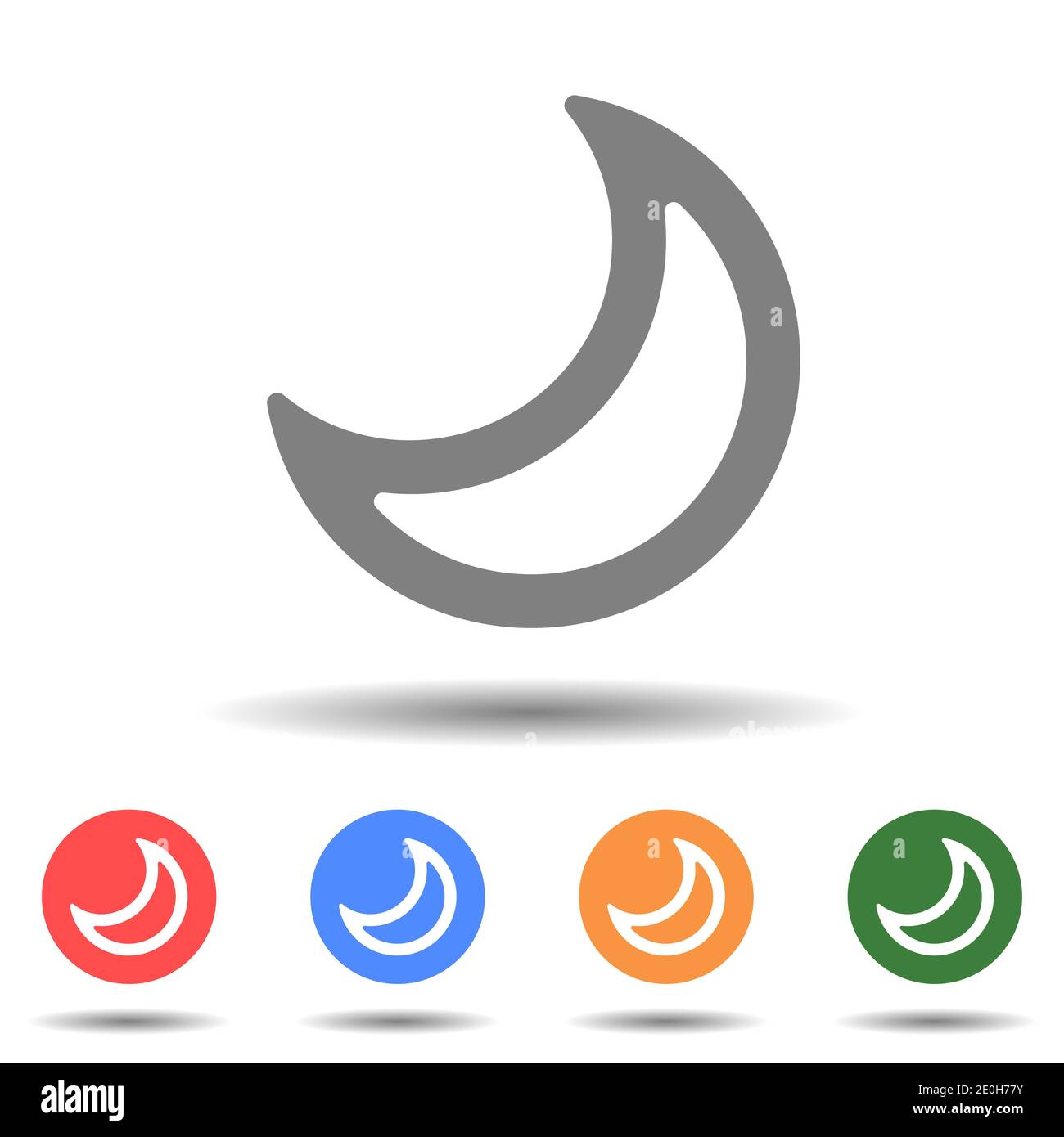 Crescent half-moon icon vector isolated Stock Vector Image & Art - Alamy