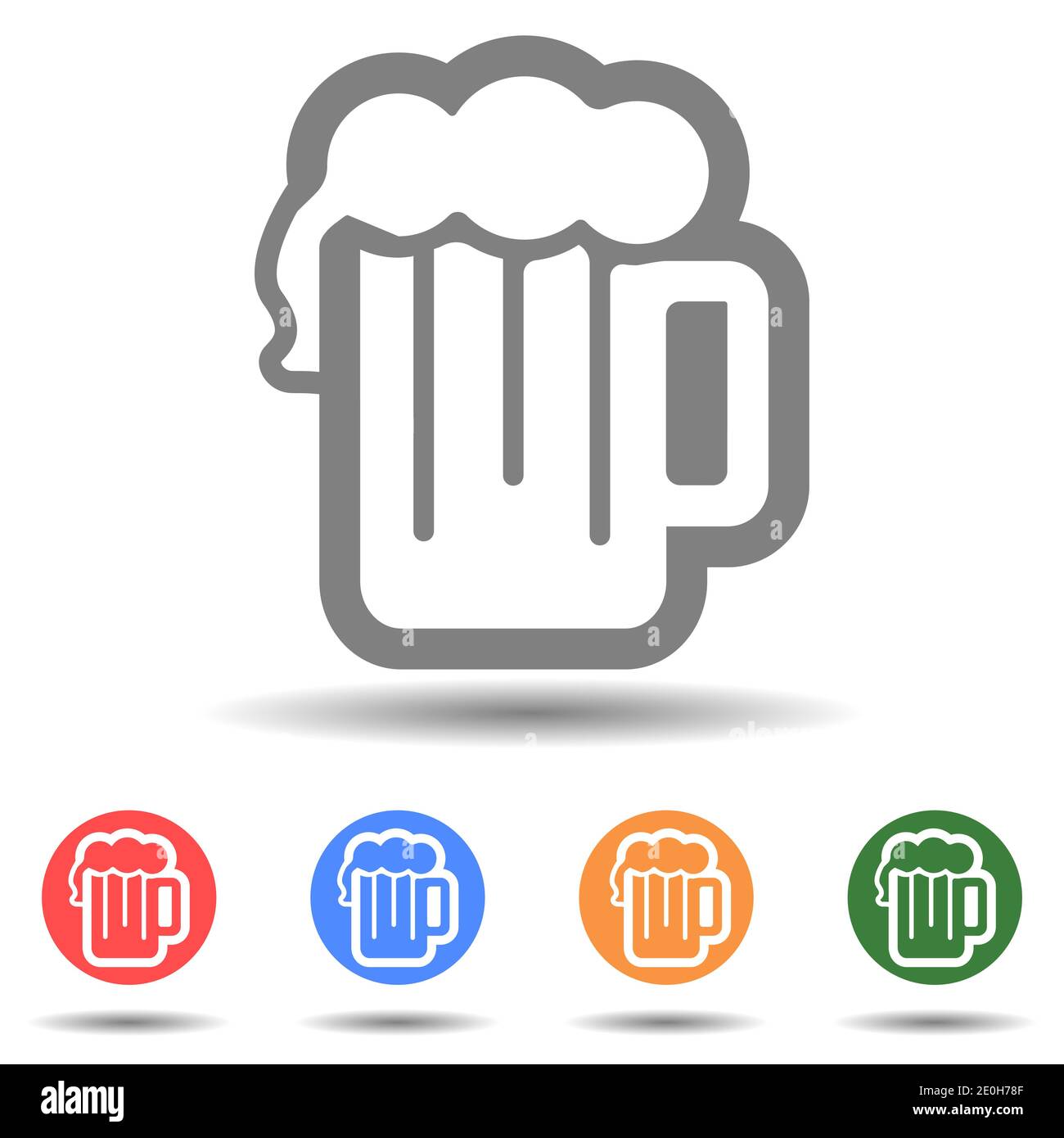 Green beer in pint Stock Vector Images - Alamy