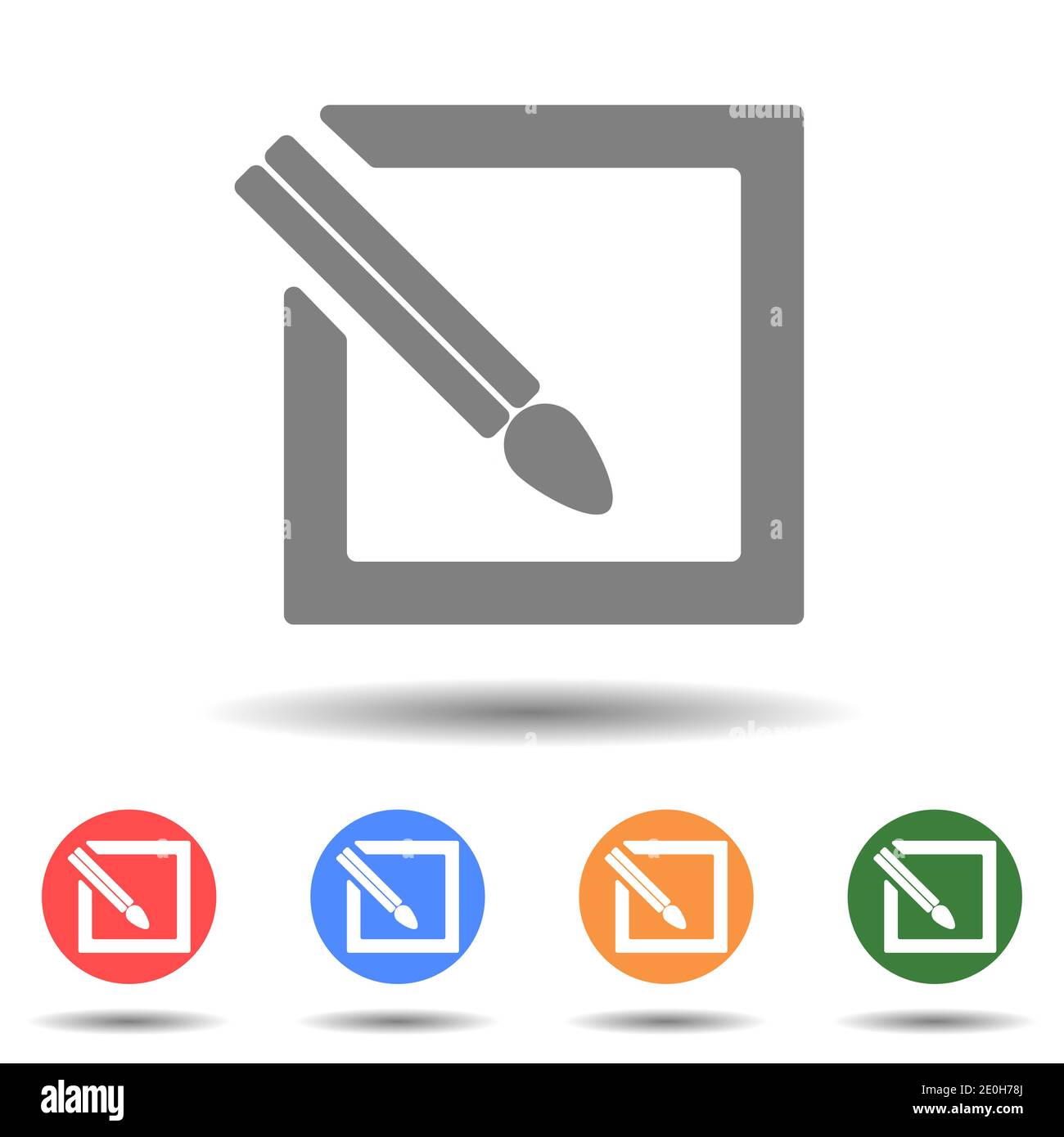 Brush tool in the box vector icon Stock Vector Image & Art - Alamy