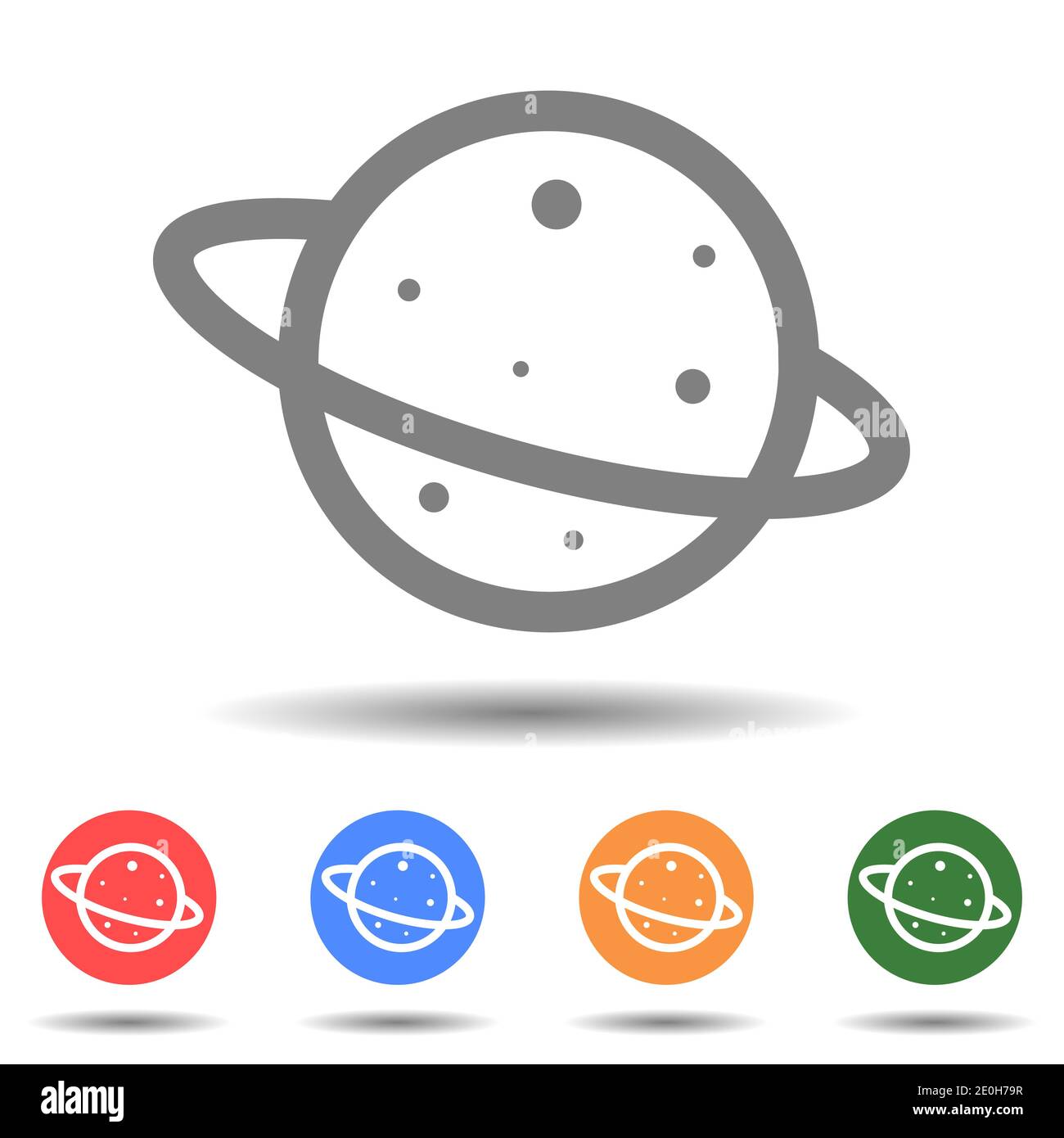 Planet Saturn Vector Icon Isolated Stock Vector Image And Art Alamy