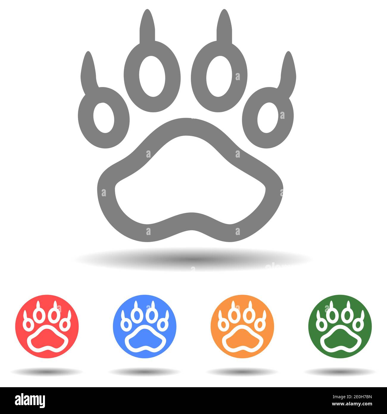 Paw print vector icon in flat style Stock Vector Image & Art - Alamy