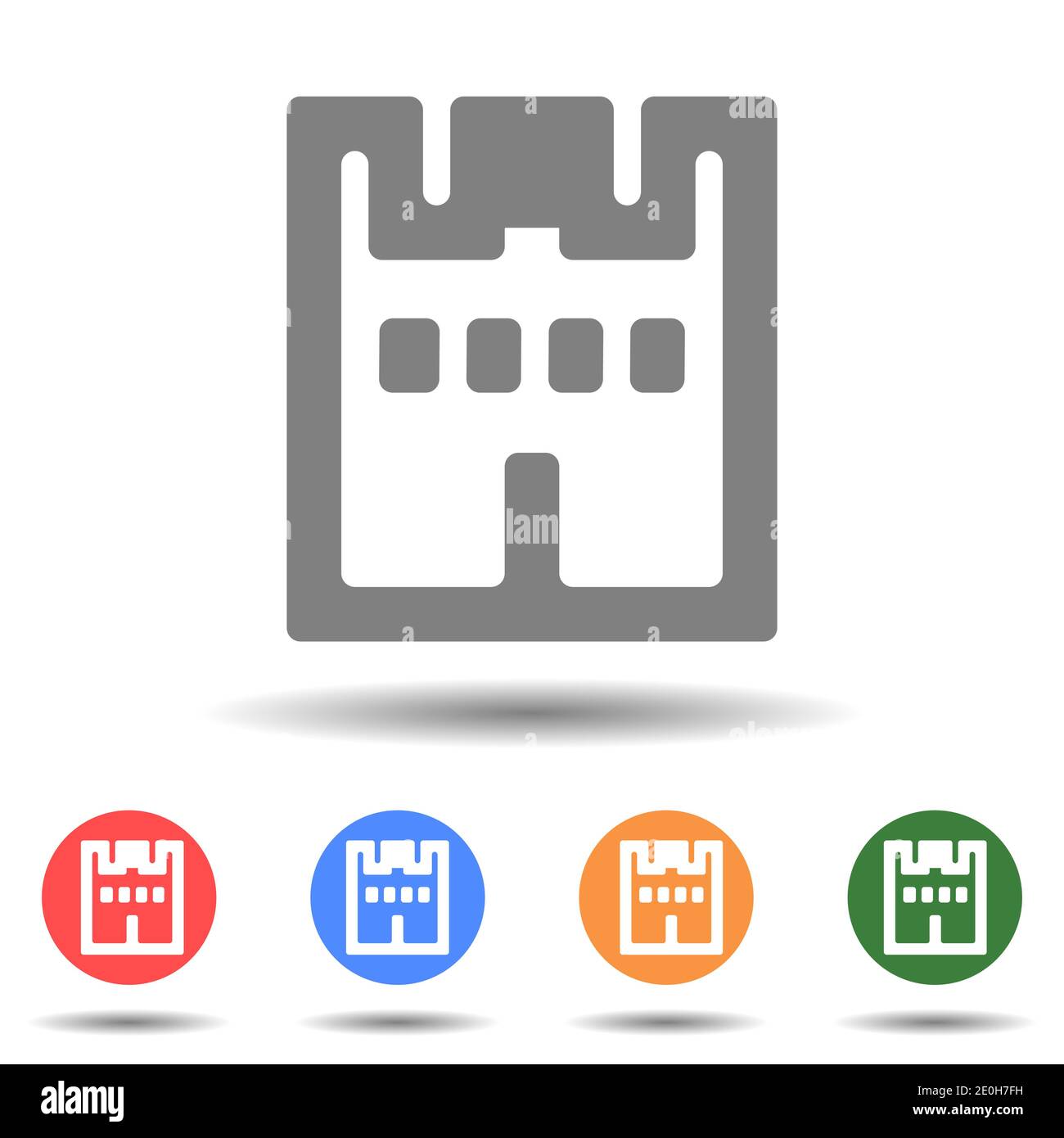 Castle icon vector isolated Stock Vector Image & Art - Alamy
