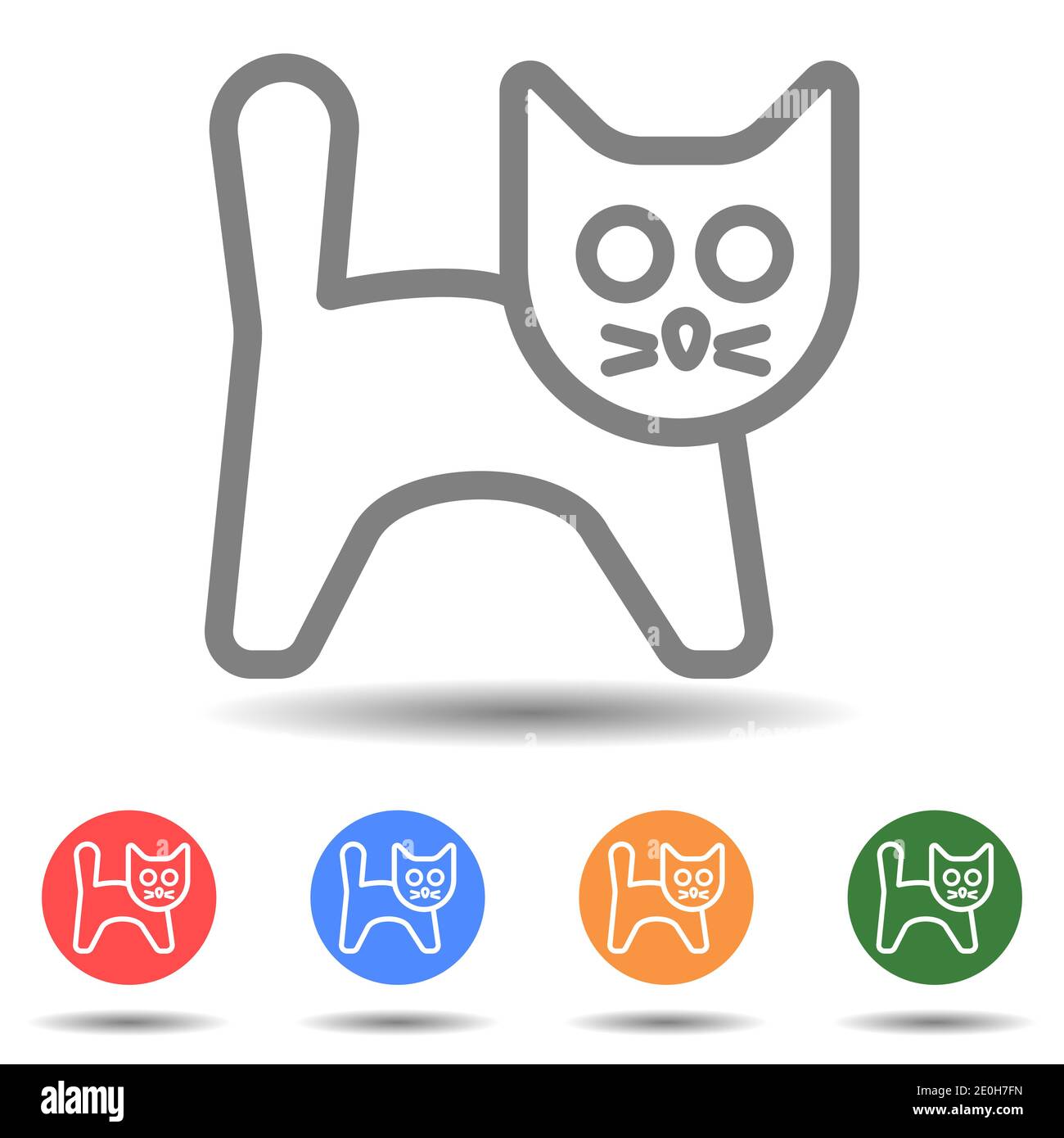 Cat profile side view standing Stock Vector Images - Alamy