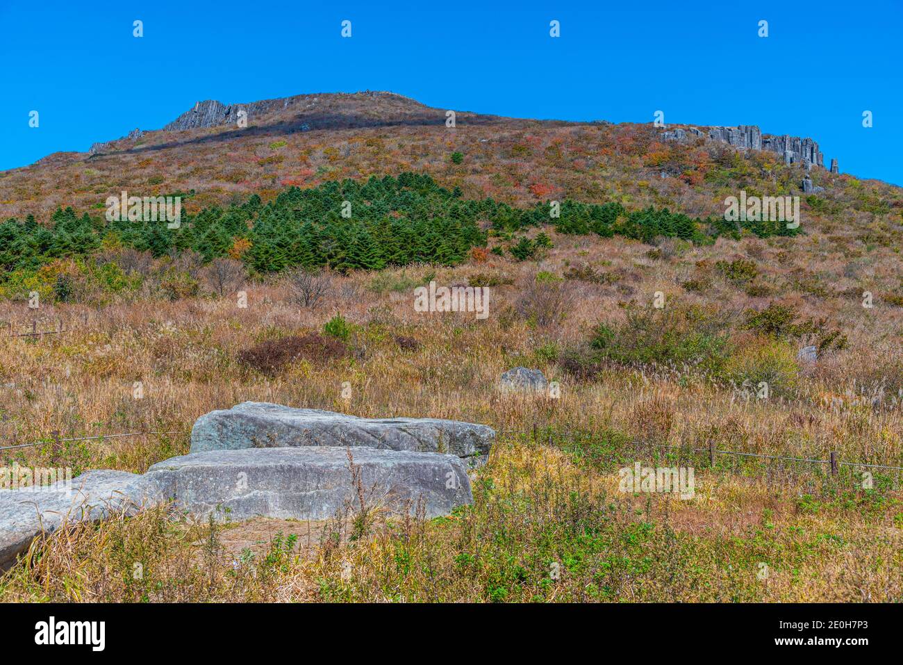 Peaks of Mudeungsan national park near Gwangju, Republic of Korea Stock ...