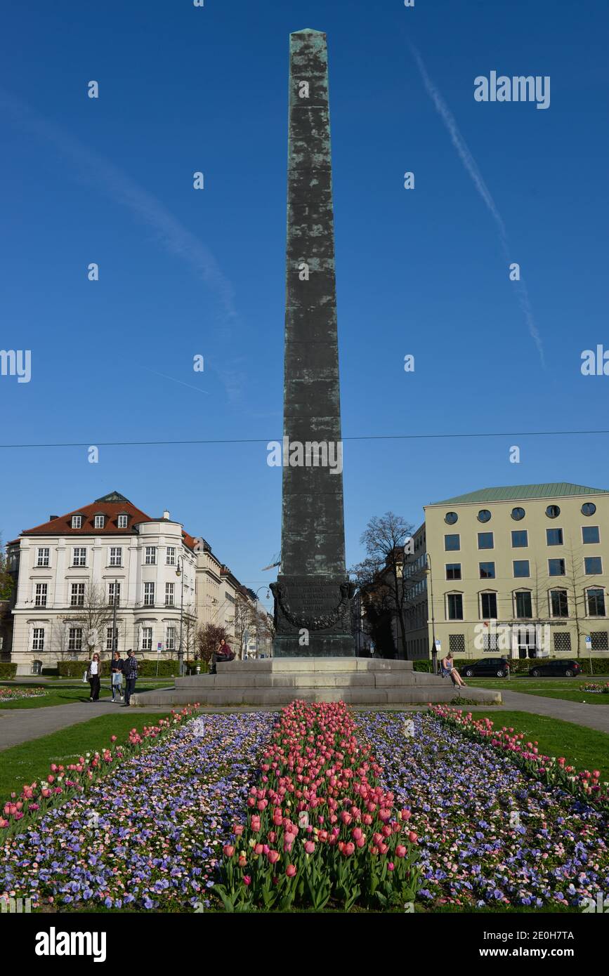 Obelisk, Karolinenplatz, Muenchen, Bayern, Deutschland Stock Photo - Alamy