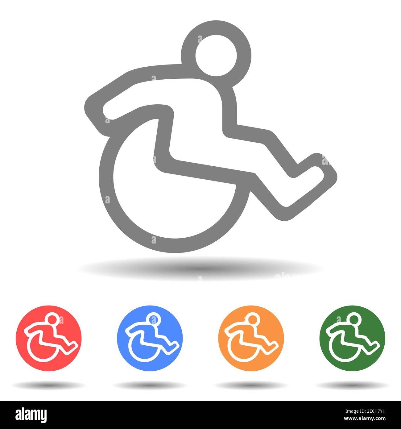 Wheelchair flat icon vector isolated Stock Vector Image & Art - Alamy
