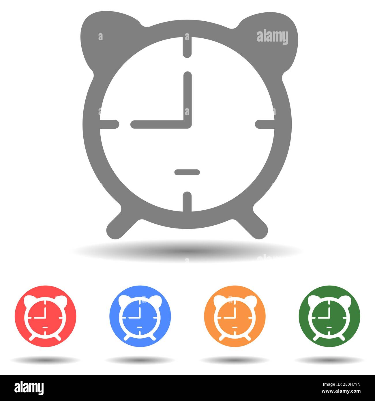 Alarm clock vector icon isolated Stock Vector Image & Art - Alamy