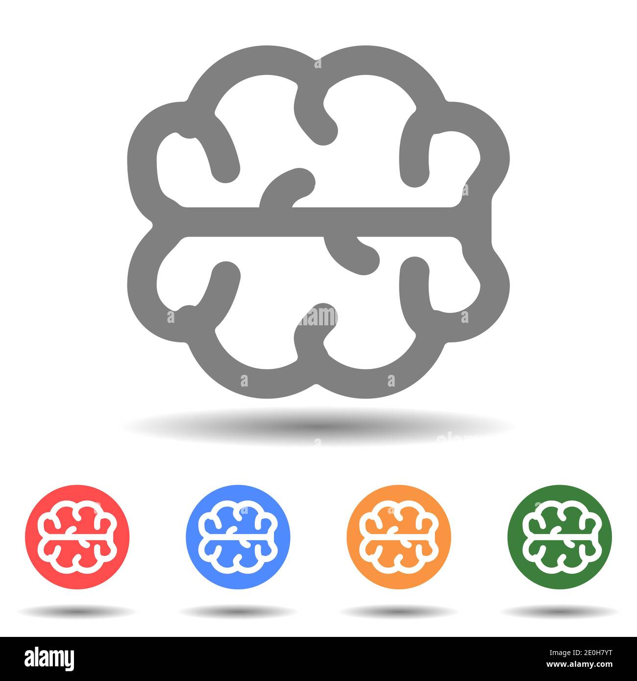 Human brain vector icon in simple style Stock Vector Image & Art - Alamy