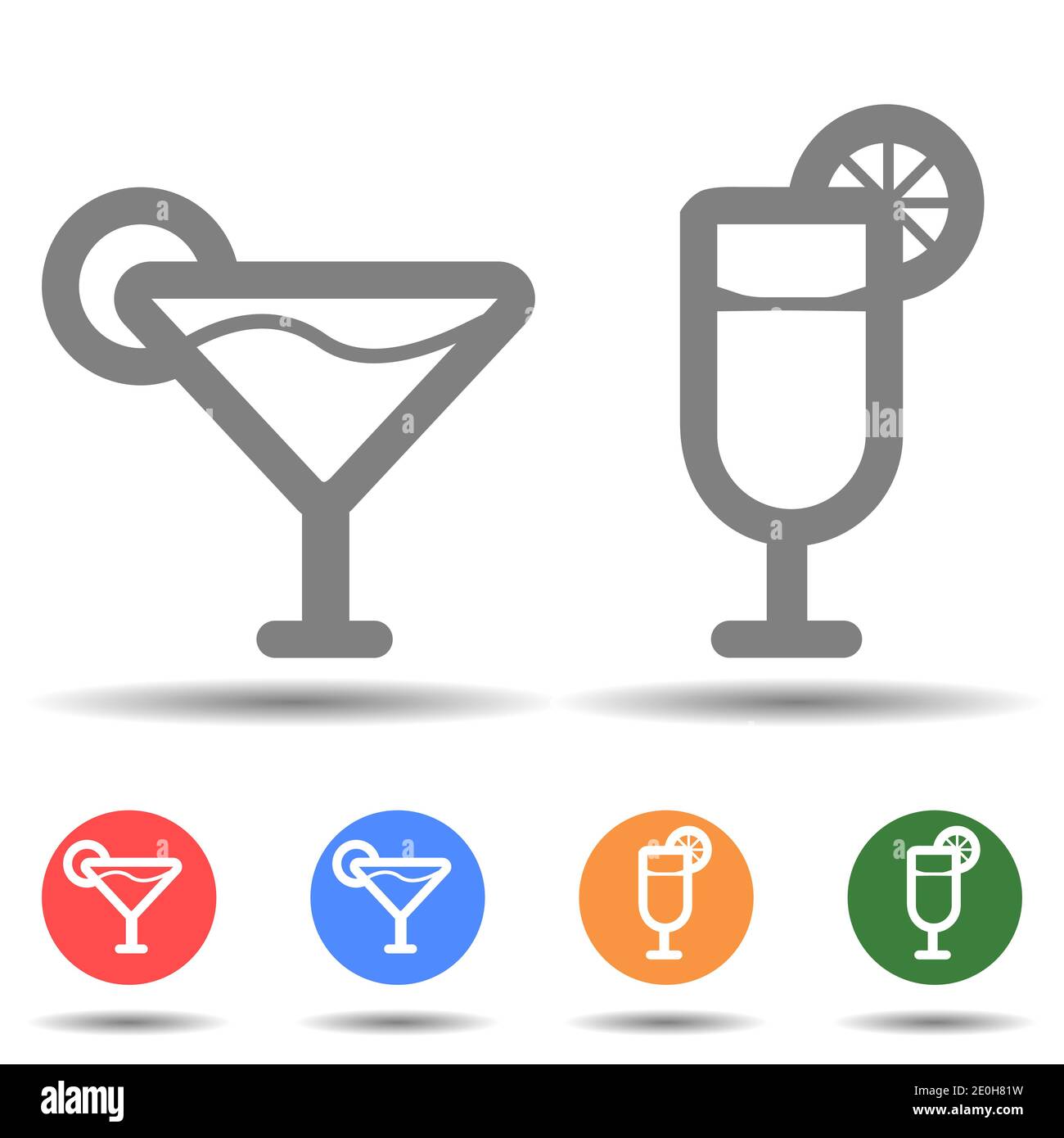 Cocktail glass filled ice Stock Vector Images - Alamy