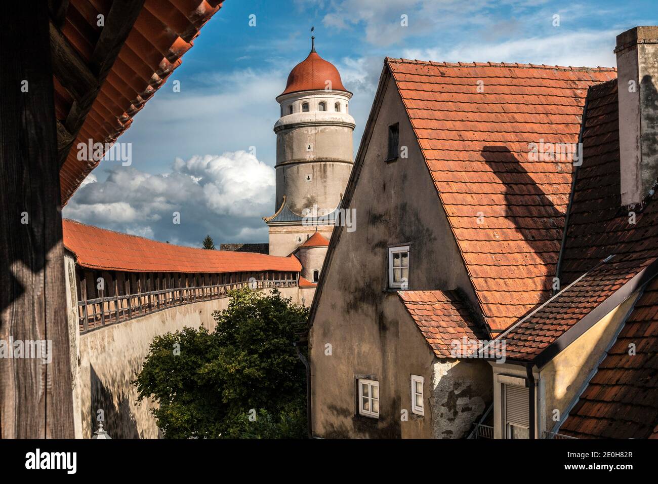 Big medieval city wall around the medieval town Stock Photo - Alamy