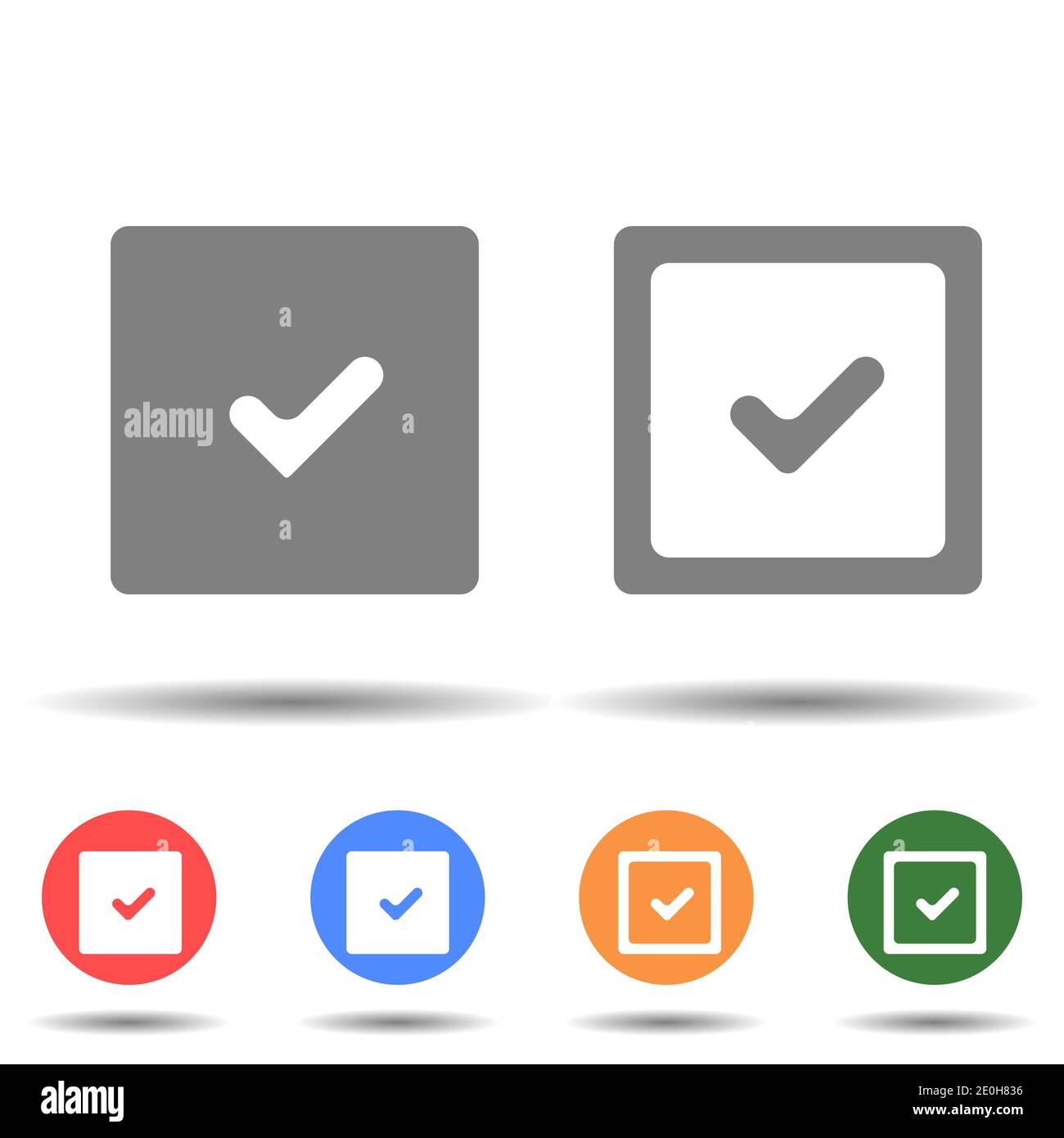 Check marks ticks in the box icon vector Stock Vector Image & Art - Alamy