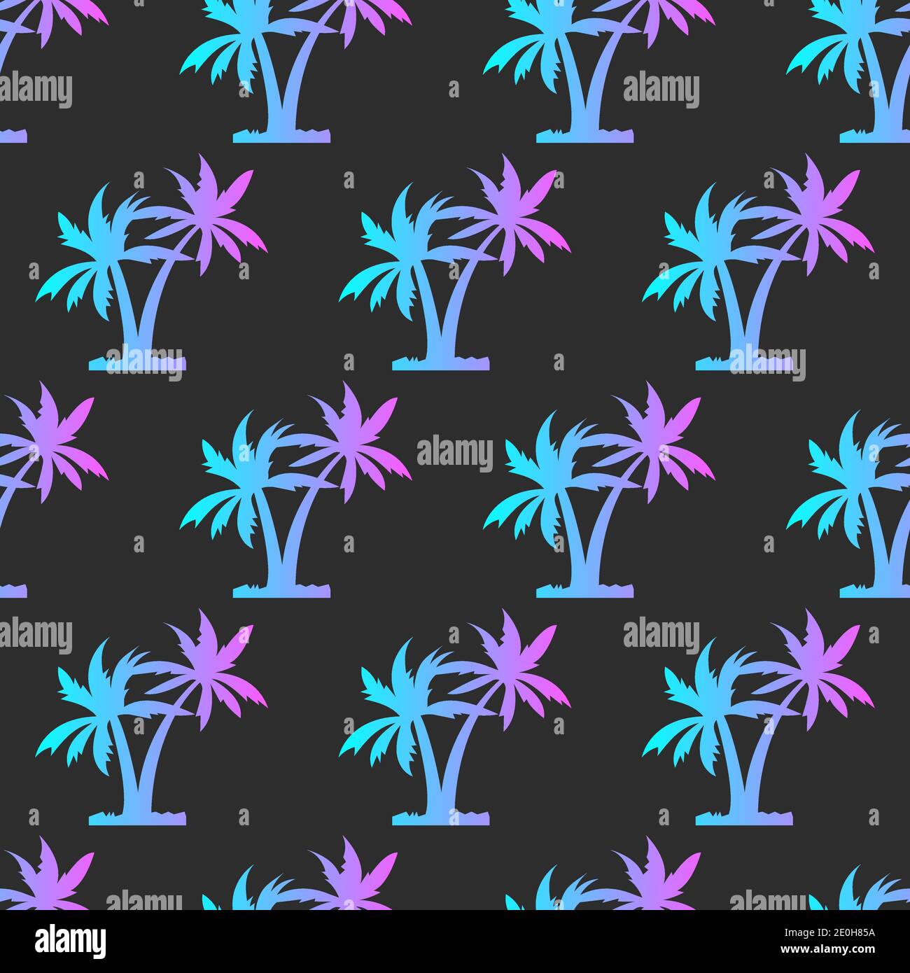 Palm trees seamless pattern. Background for a tropical party. Coconut ...
