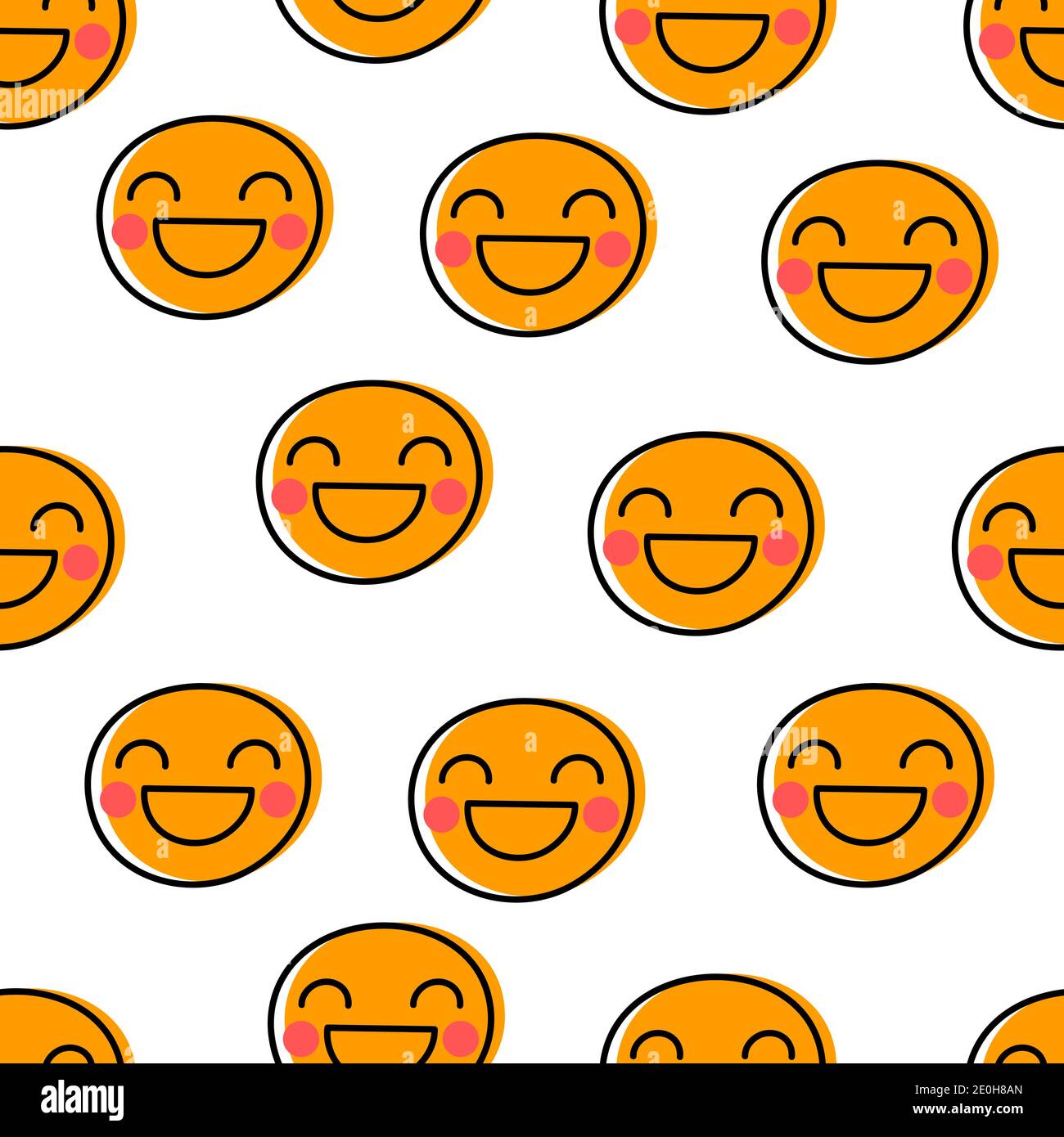 Funny faces with smiles seamless pattern for april fools day. Cute ...