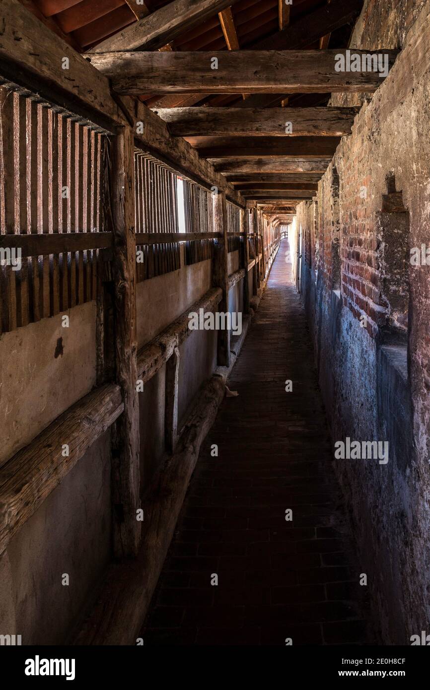 Big medieval city wall around the medieval town Stock Photo - Alamy