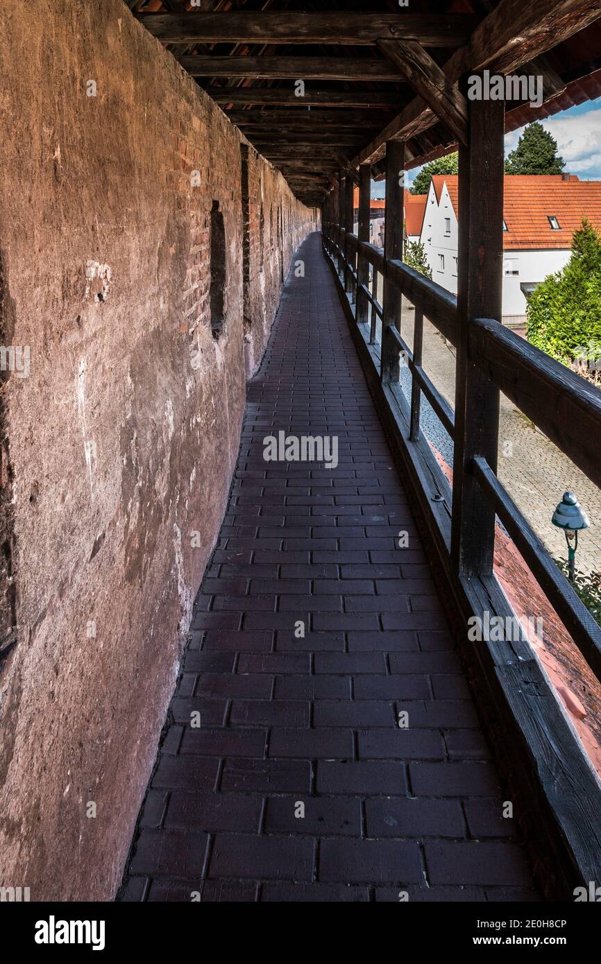 Big medieval city wall around the medieval town Stock Photo - Alamy