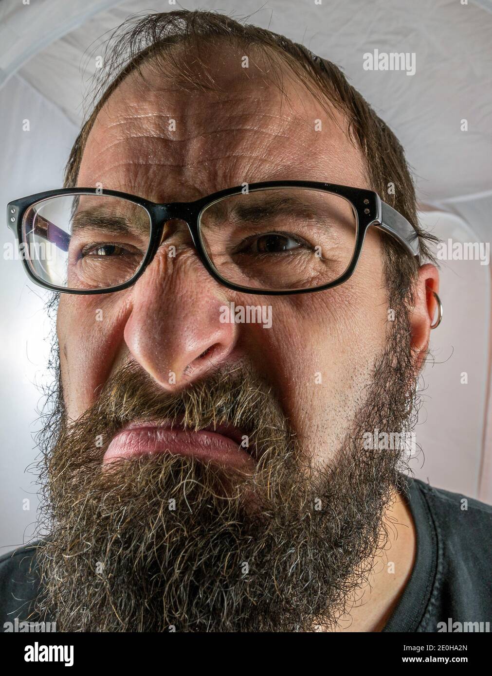Bearded angry man black hi-res stock photography and images - Alamy