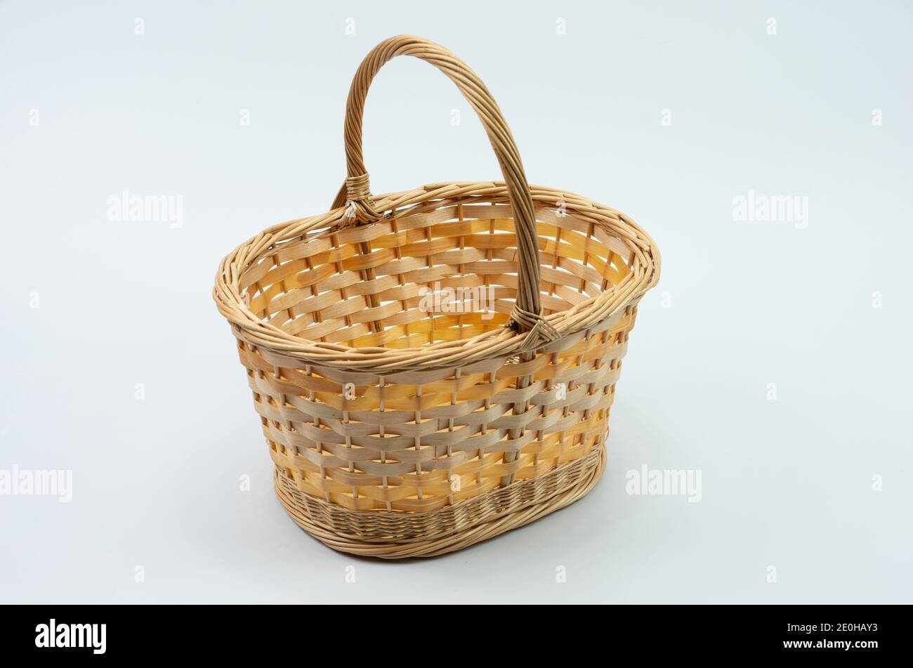 Handmade by the master, wicker basket, good work Stock Photo - Alamy