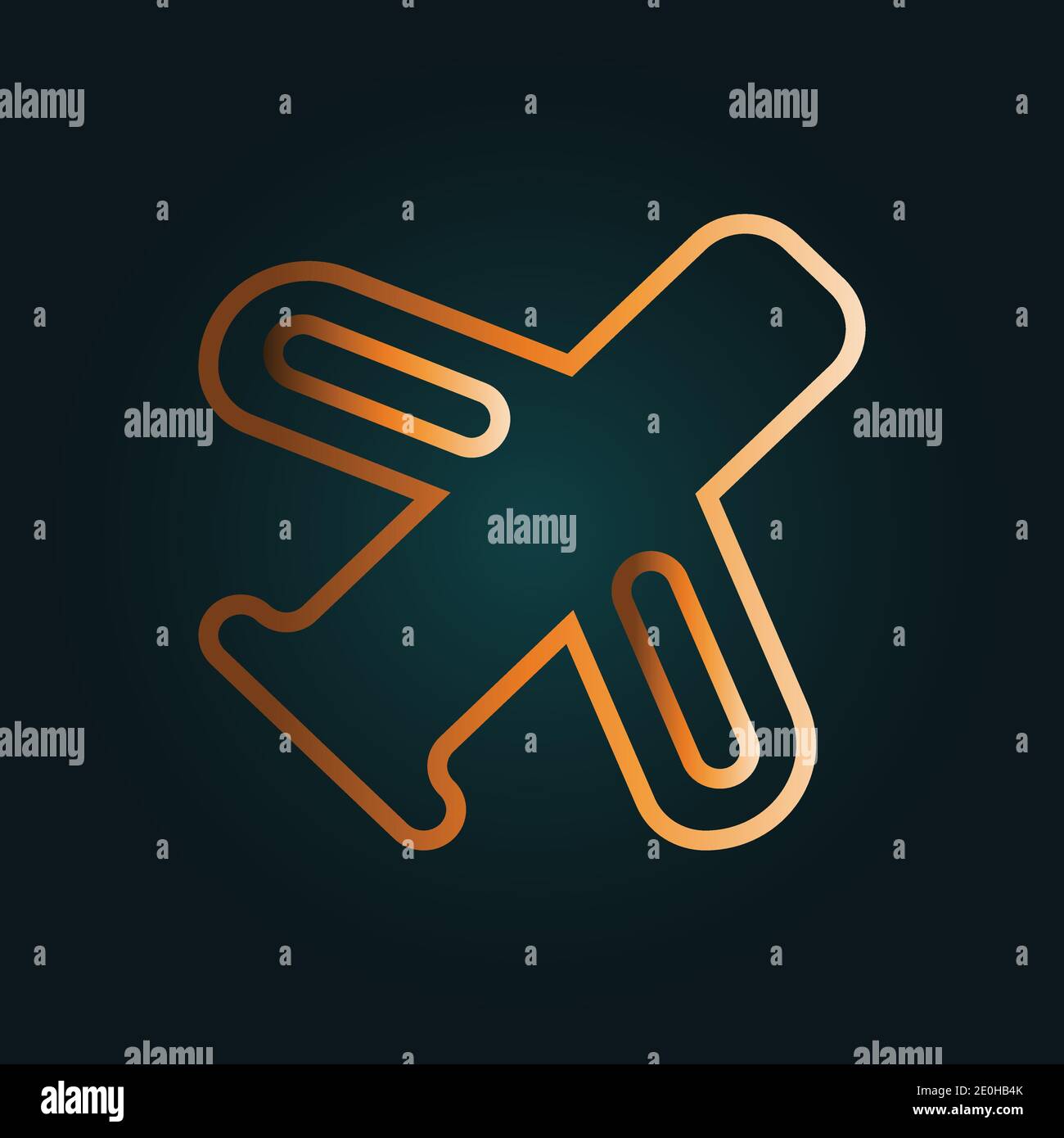 Premium airplane vector. Gradient gold concept with dark background ...