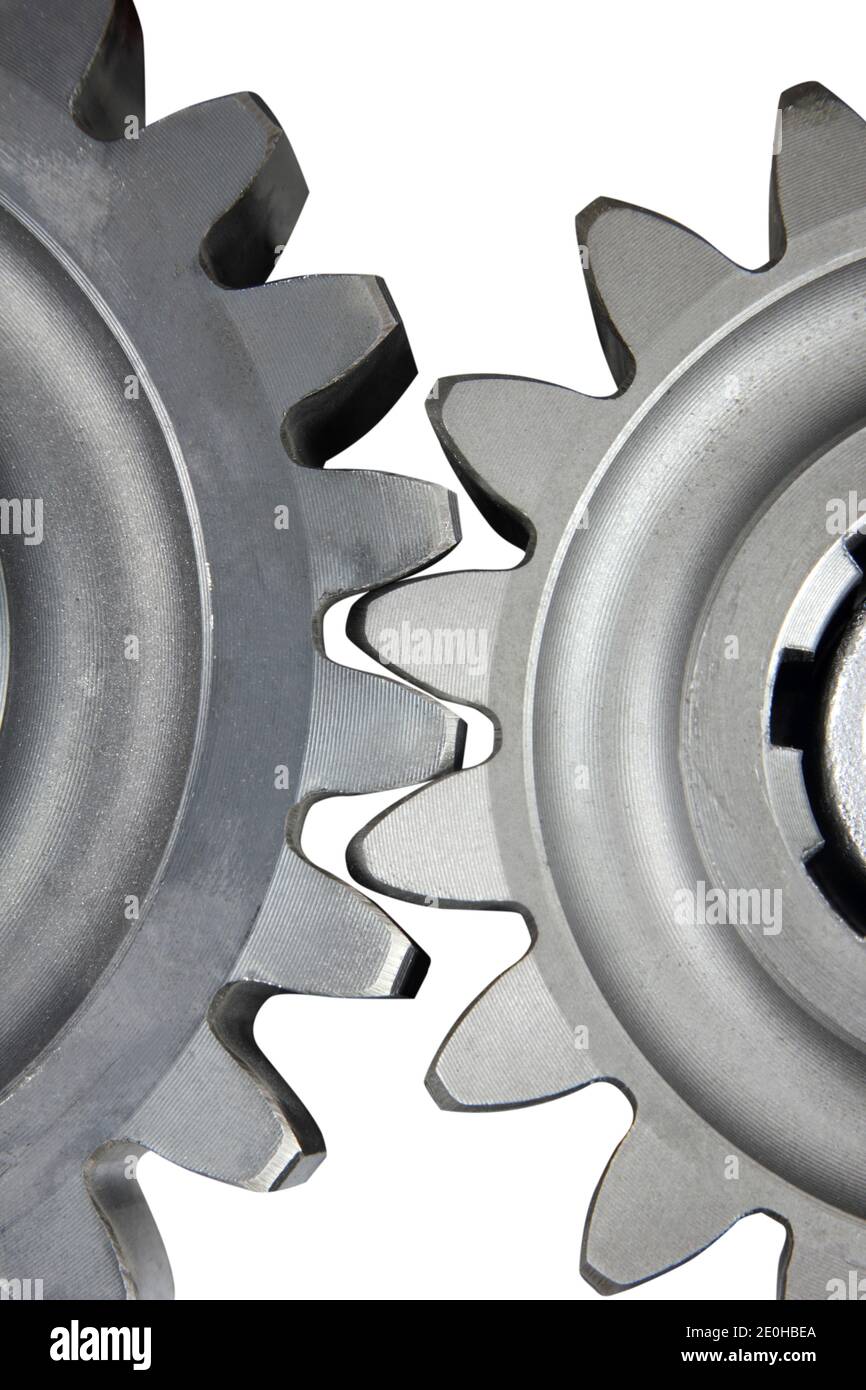 stainless steel gear wheels close up Stock Photo - Alamy