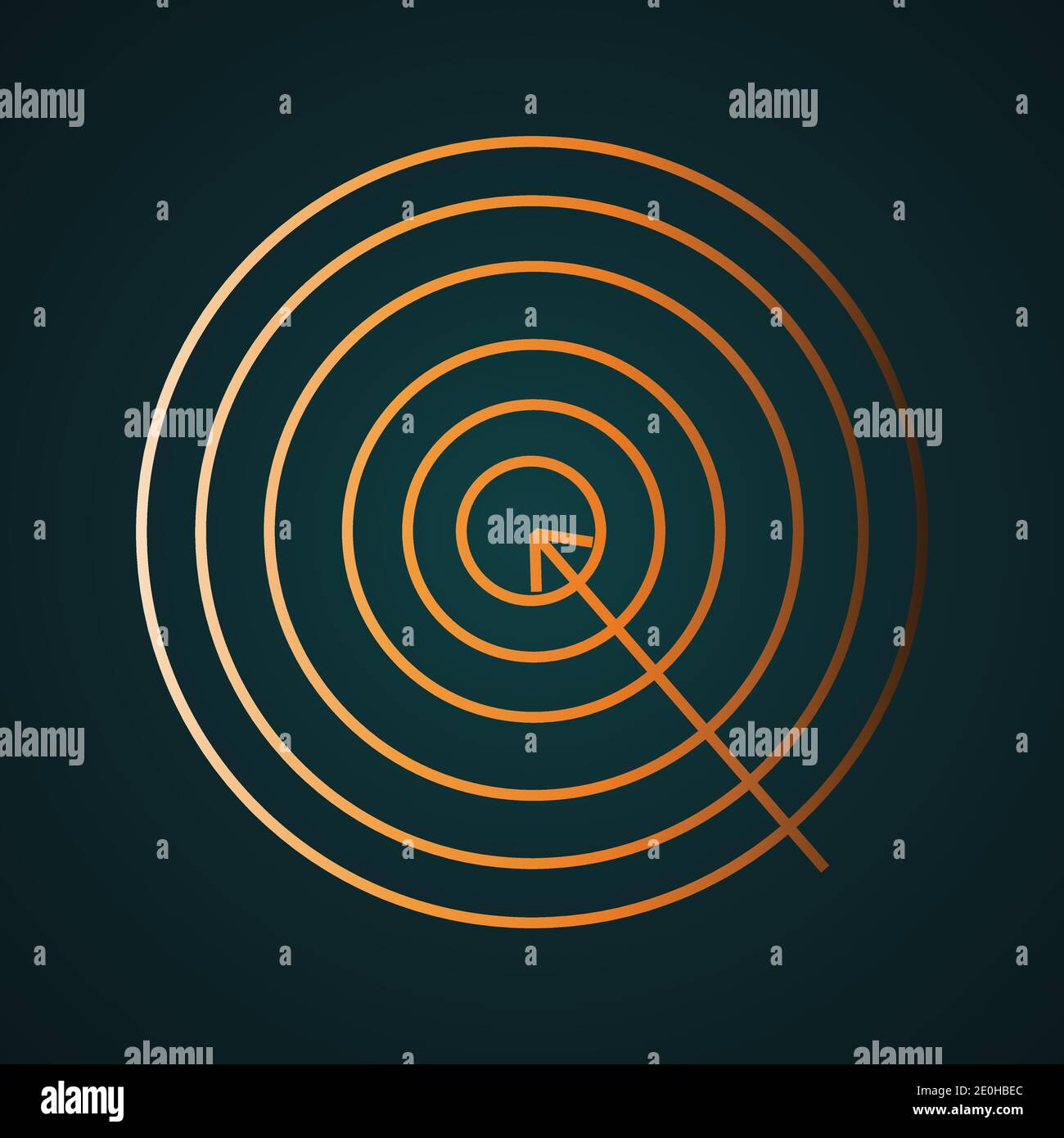 Gold archery target plate vector. Gradient gold concept with dark ...