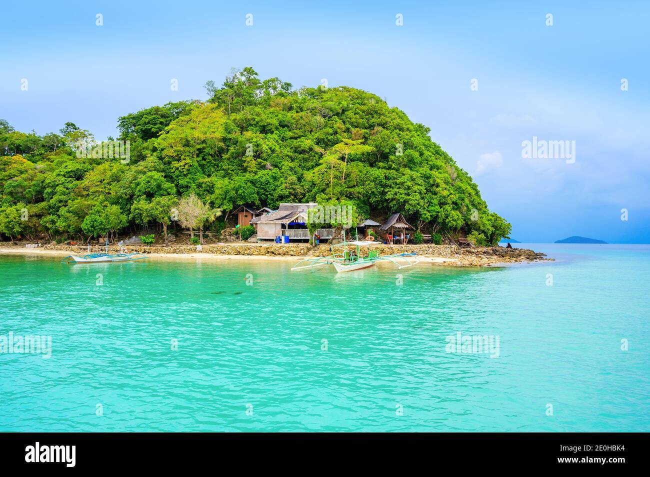 Cayoya Island (also known as Exotic Island) in Port Barton Bay with ...