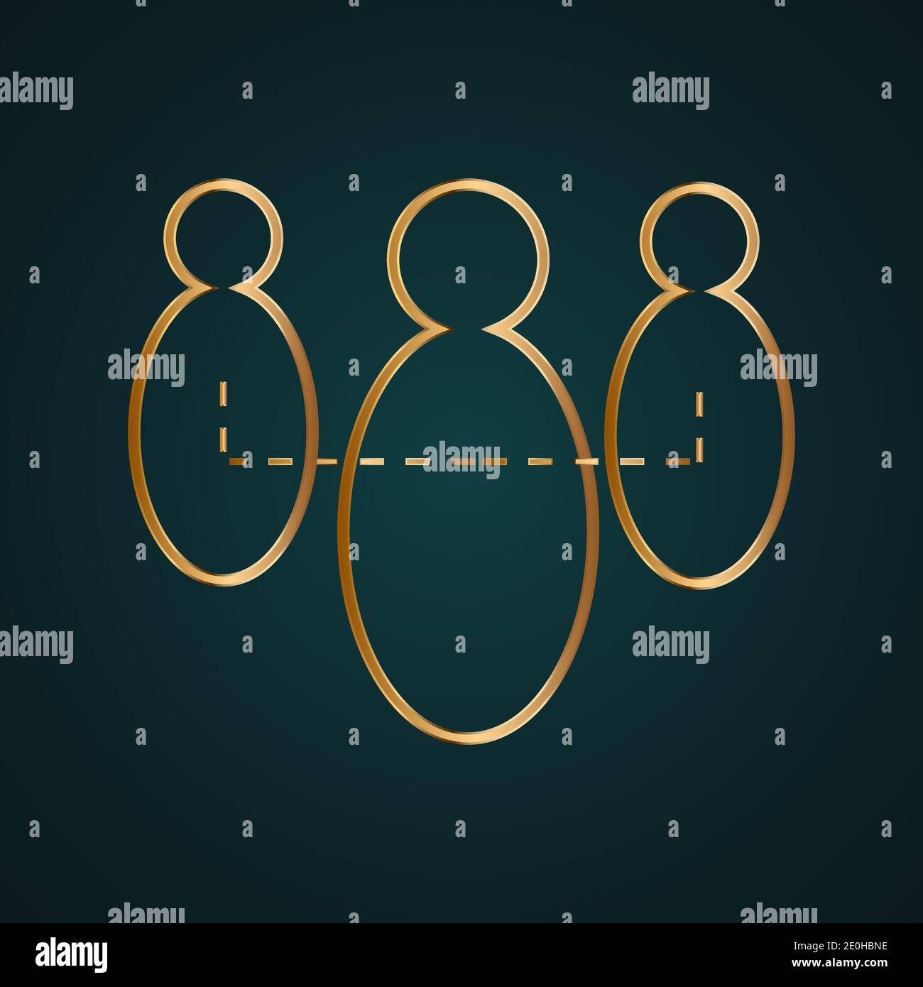 People connection vector. Gold metal with dark background Stock Vector ...