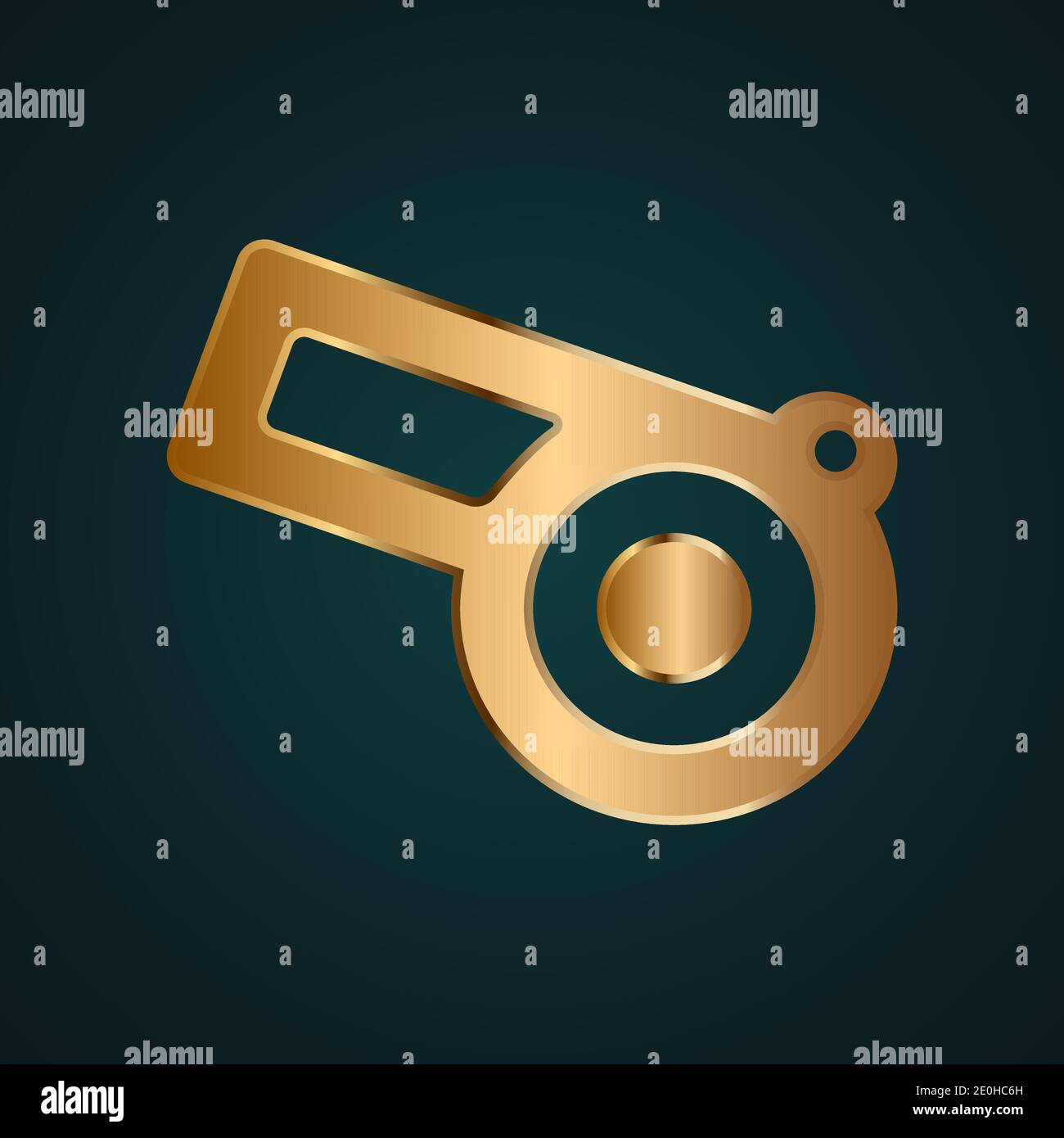 Linear cannon icon vector logo. Gradient gold metal with dark ...