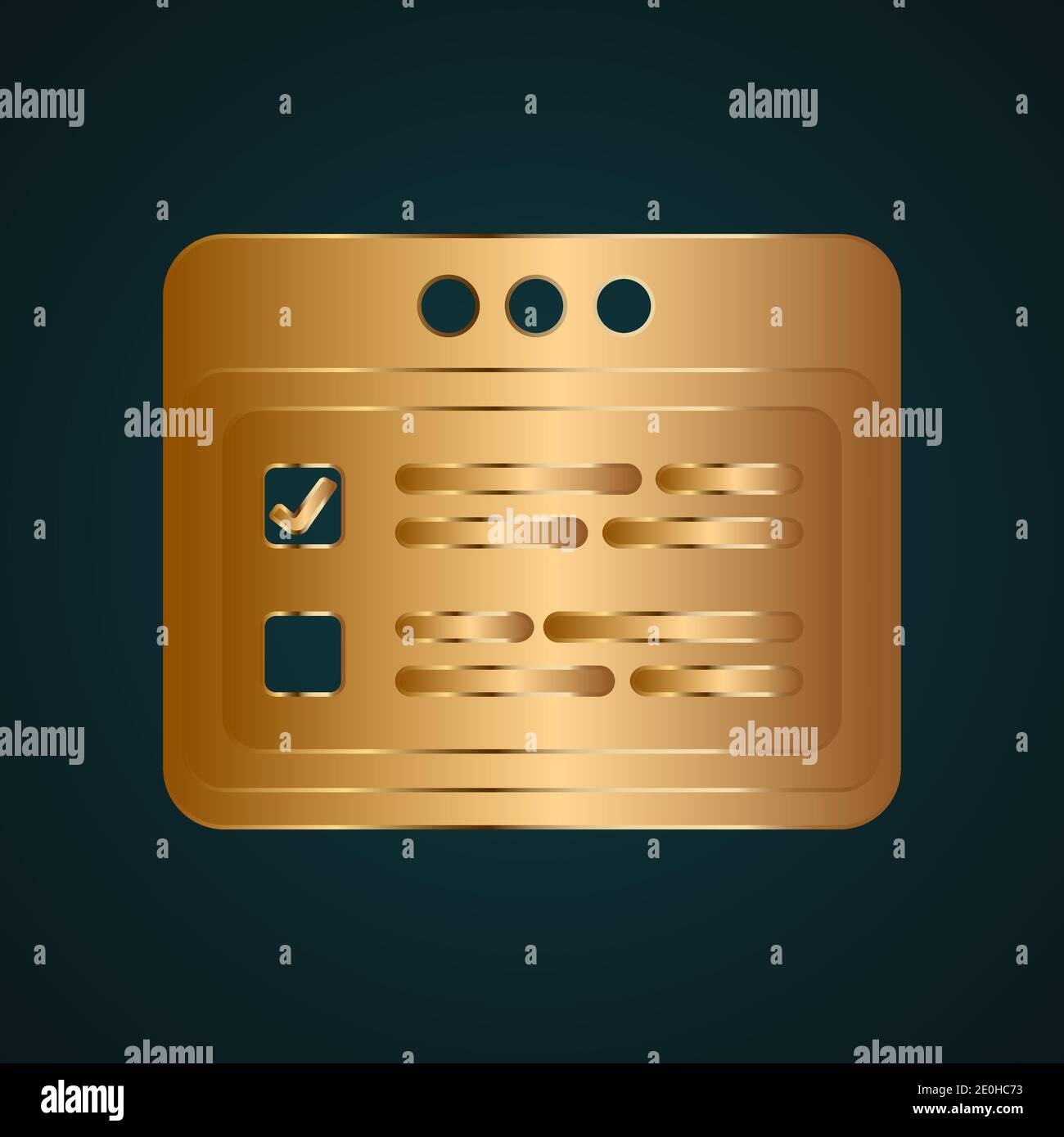 Gold checklist vector vectors hi-res stock photography and images - Alamy