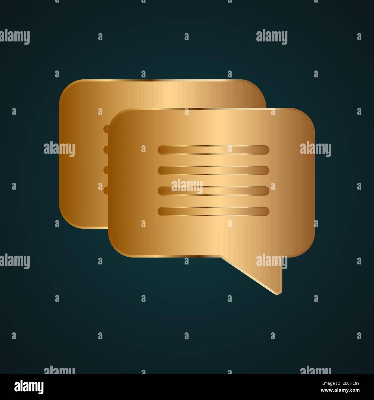 Gold chat vector vectors hi-res stock photography and images - Alamy