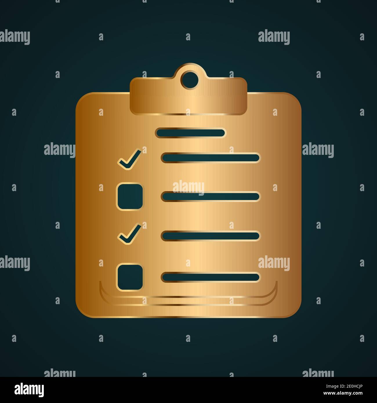 Gold checklist vector vectors hi-res stock photography and images - Alamy
