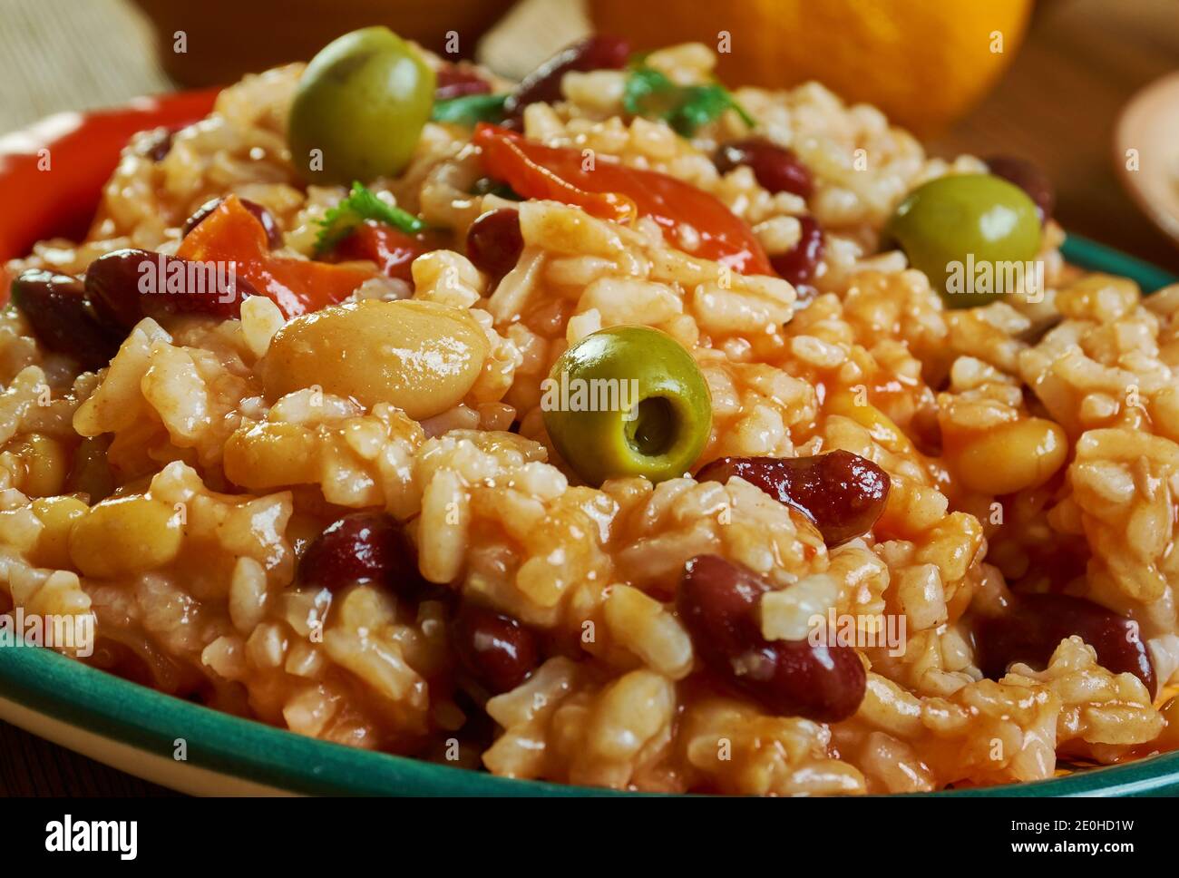 Moro - Dominican Red Beans and Rice close up Stock Photo - Alamy