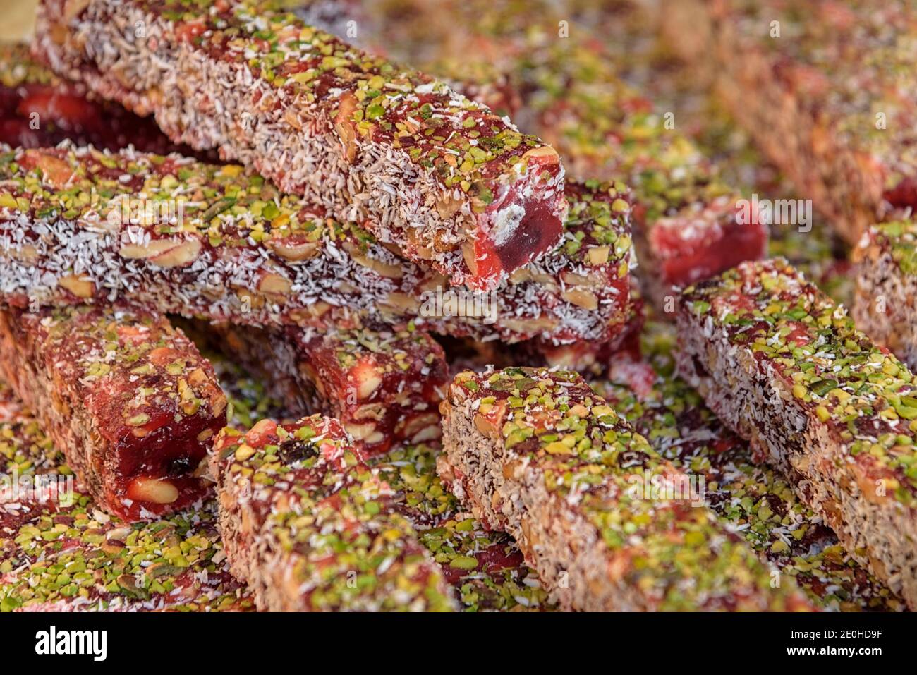 Oriental sweets, fruit delights in Israel Stock Photo - Alamy