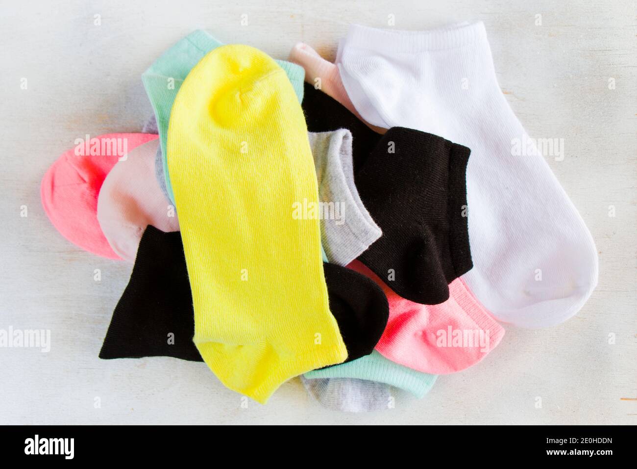 Colorful socks background, high angle view, multicolored Stock Photo ...