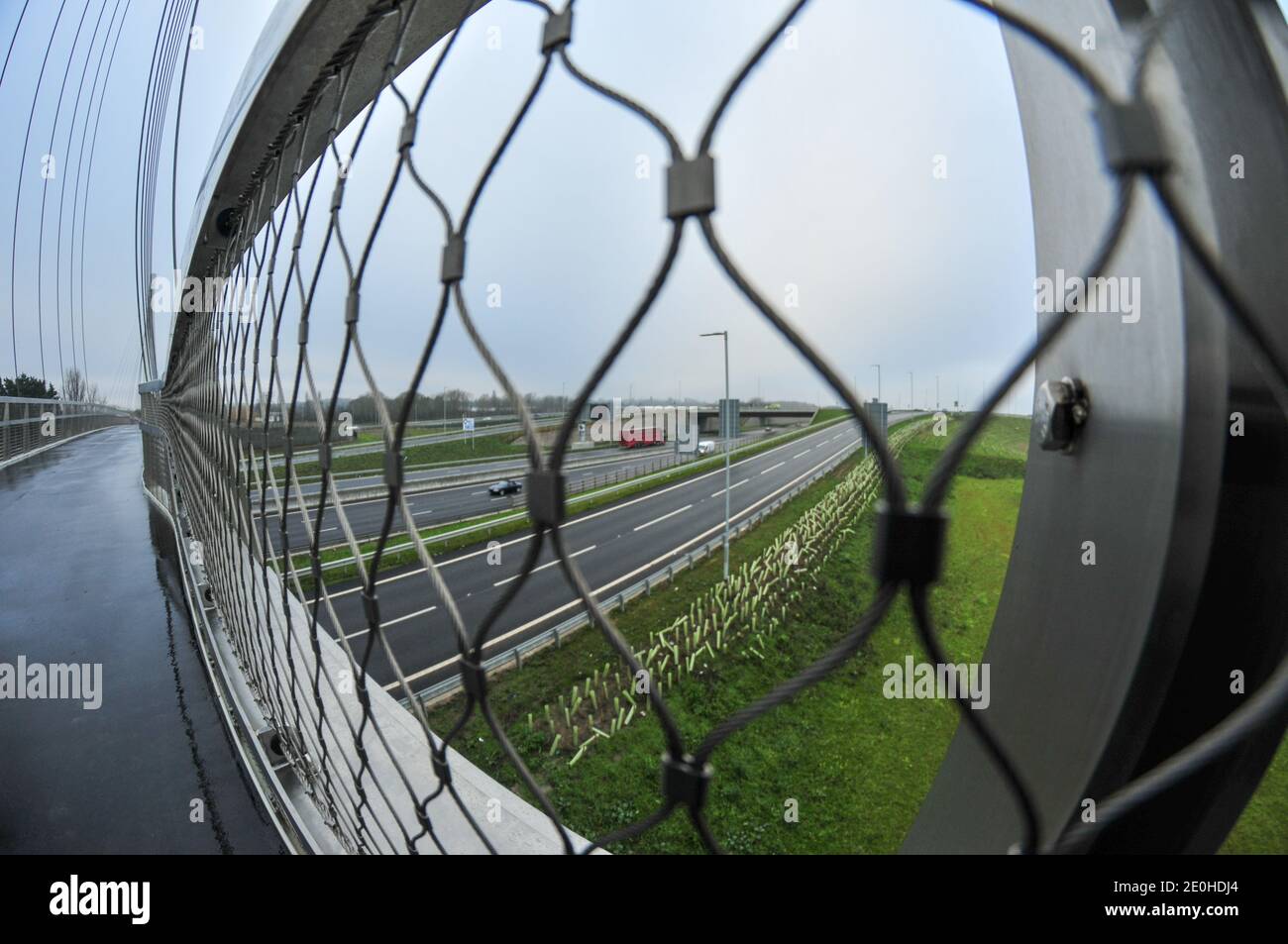 Cambridge , Uk , England, 31-12-2020, Traffic on the A14 in ...