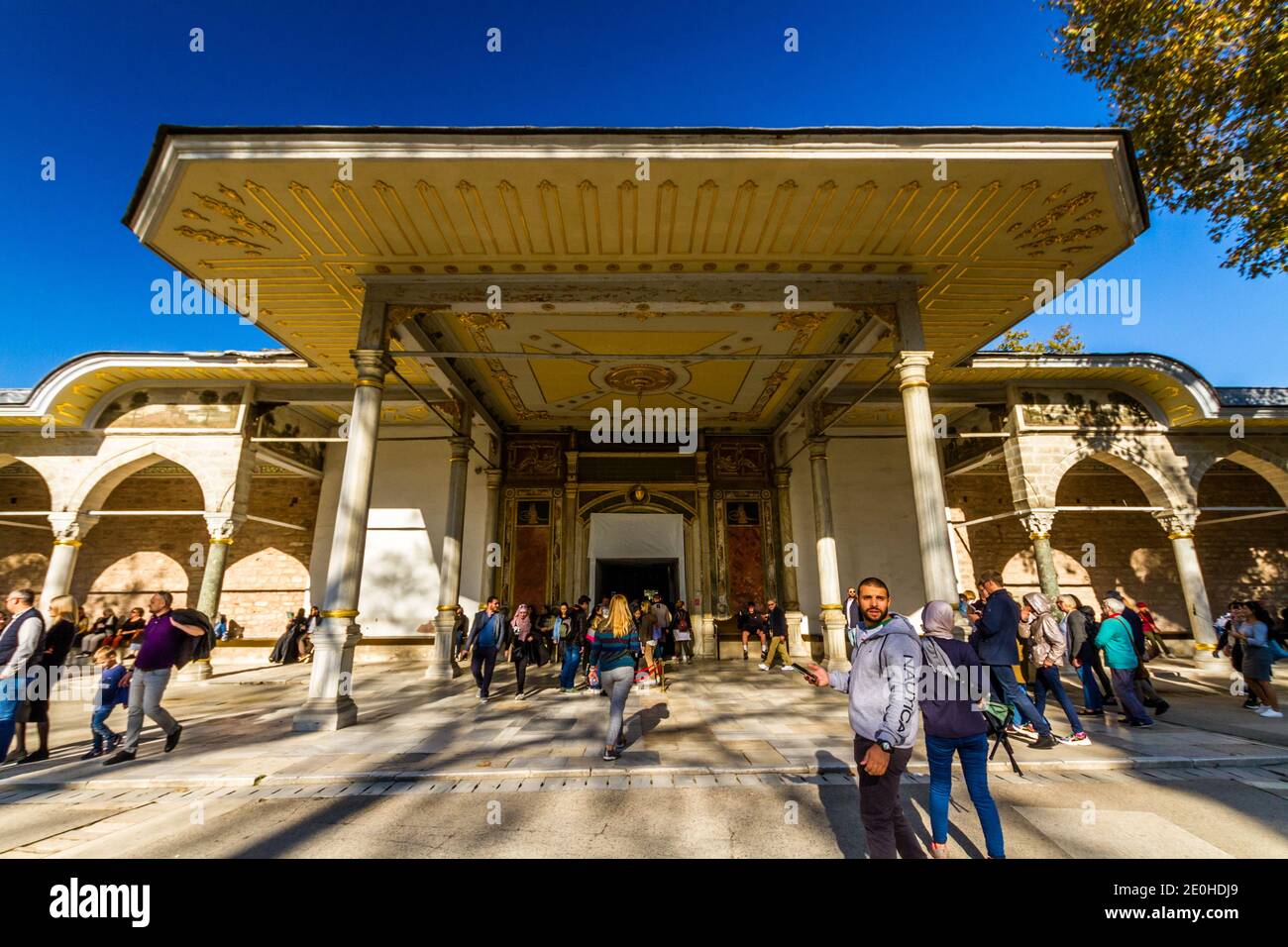 Istanbul, Turkey, Gate of Felicity at the Topkapi Palace Museum with ...
