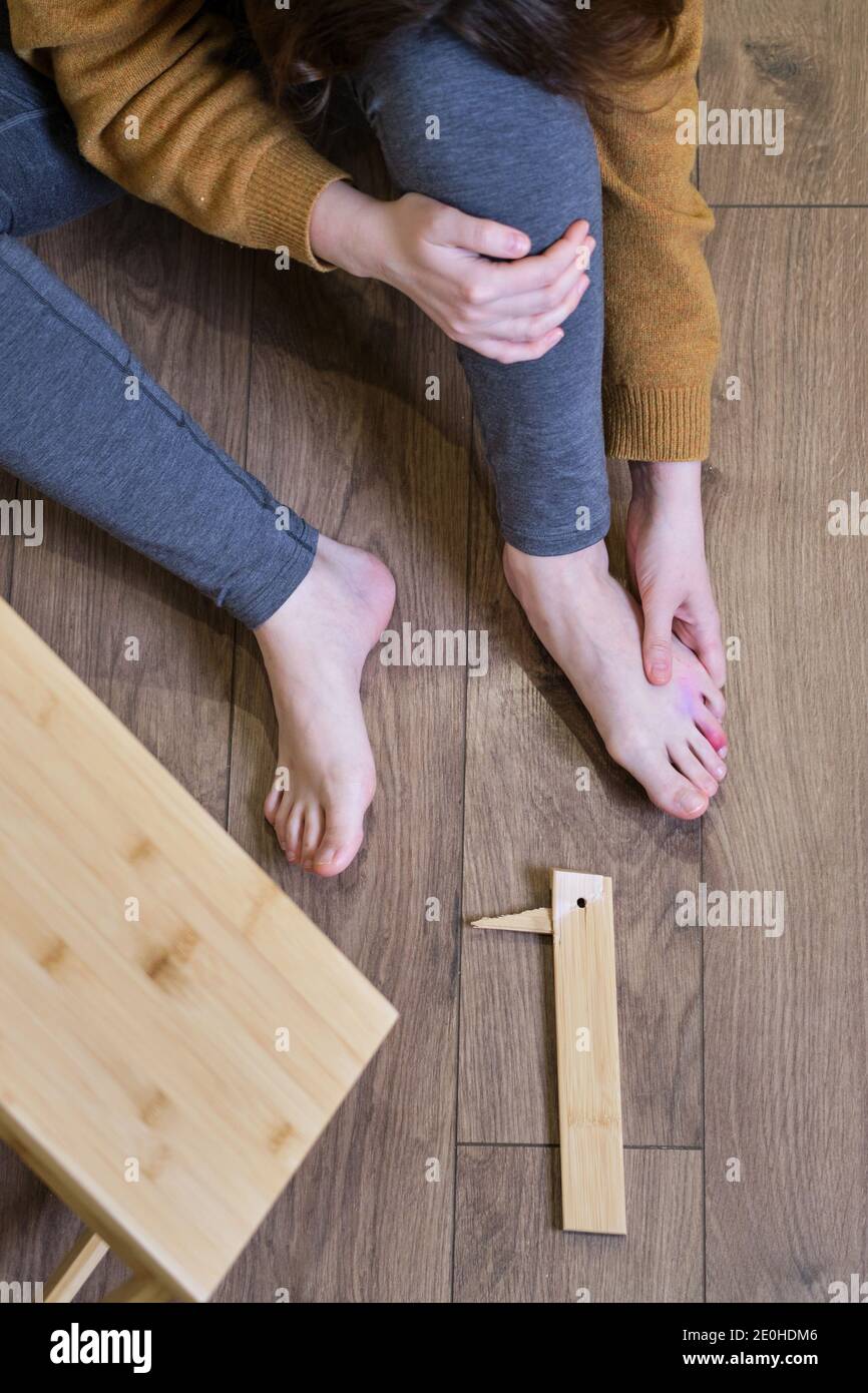 Broken ladder step woman hi-res stock photography and images - Alamy