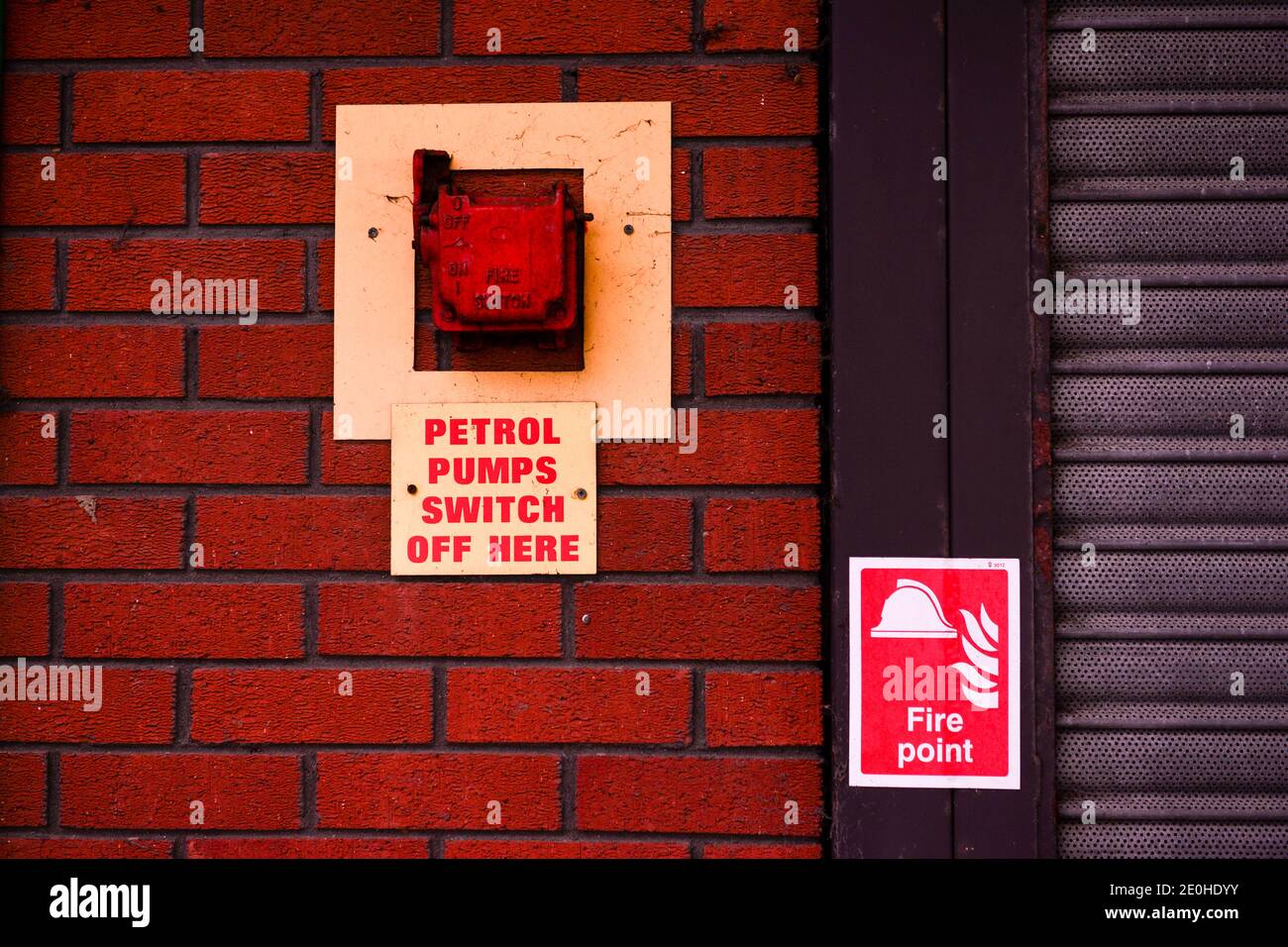 Sign emergency switch location hi-res stock photography and images - Alamy